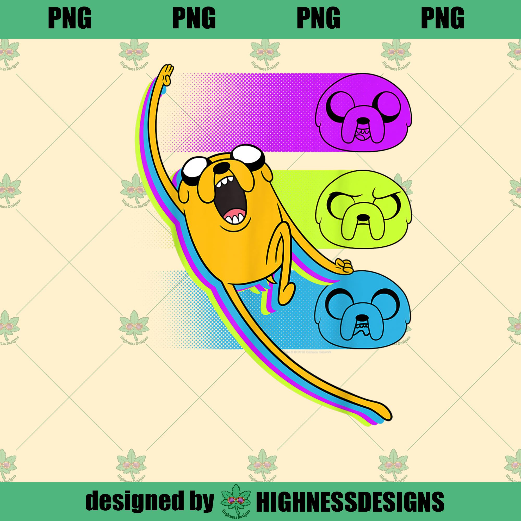CN Adventure Time Jake Neon Faces PNG Download | Inspire Uplift