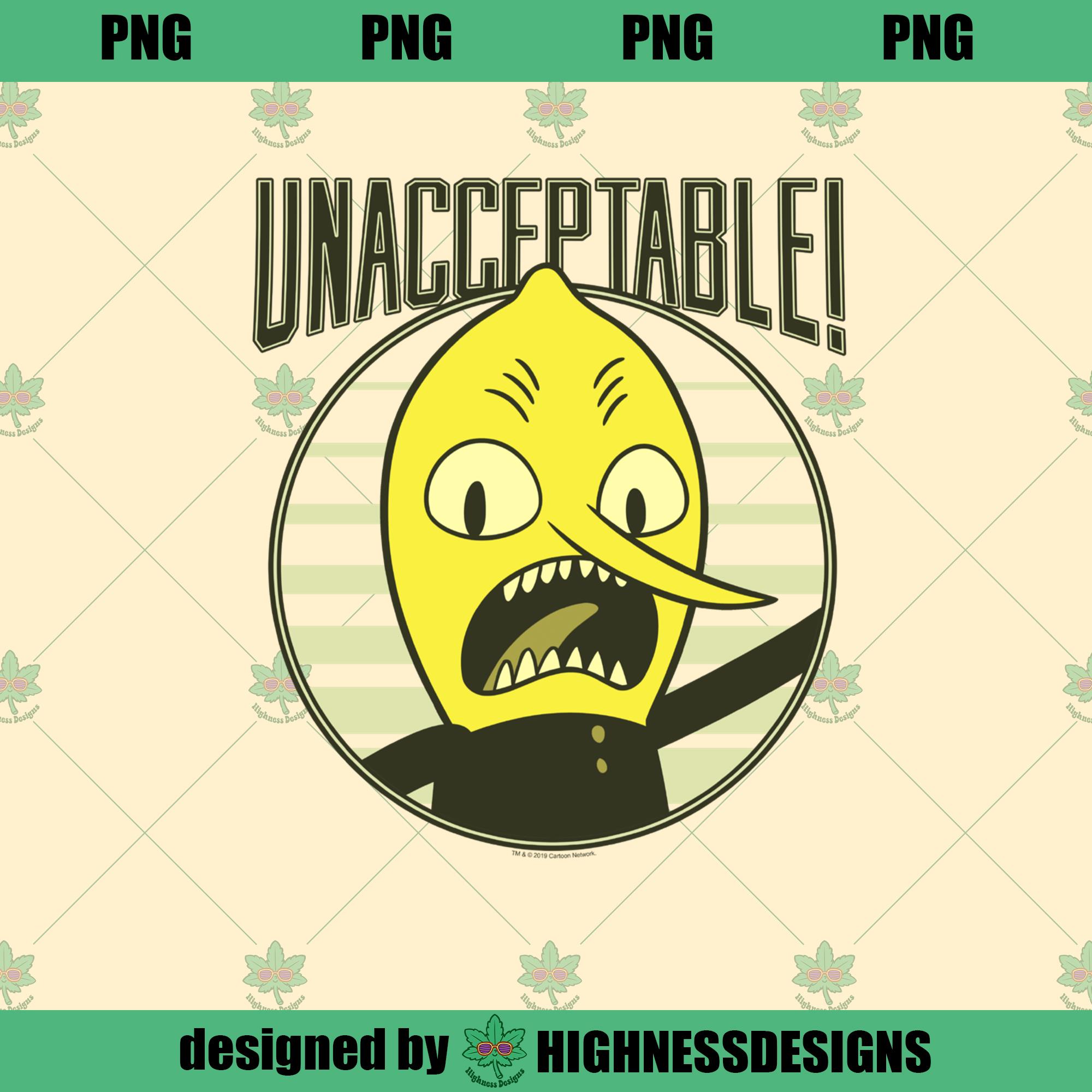 CN Adventure Time Lemongrab Unacceptable PNG Download | Inspire Uplift