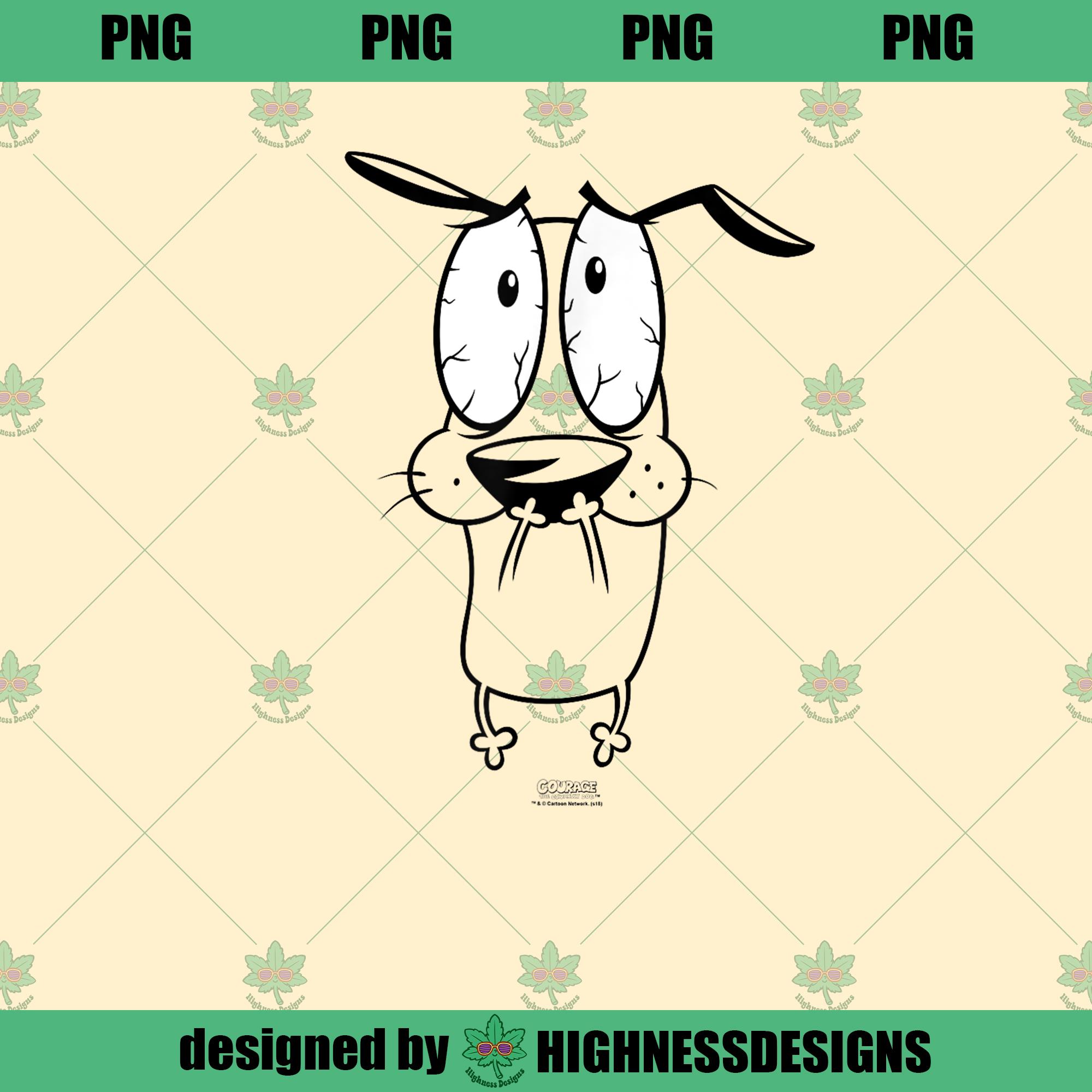 Courage the Cowardly Dog Scared PNG Download | Inspire Uplift