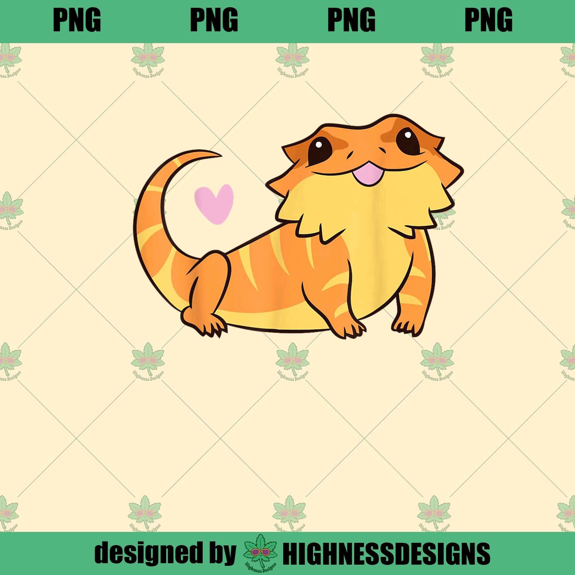 Cute Cartoon Reptile Lizard Bearded Dragon Valentines Day PN | Inspire ...