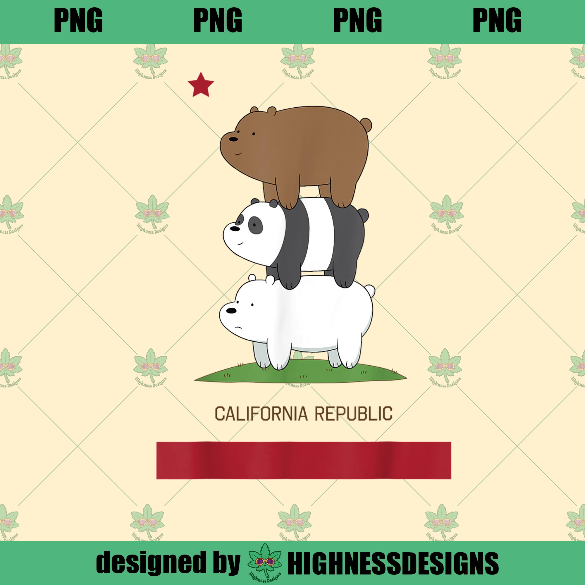 CN We Bare Bears California Republic Bear Stack PNG Download | Inspire ...