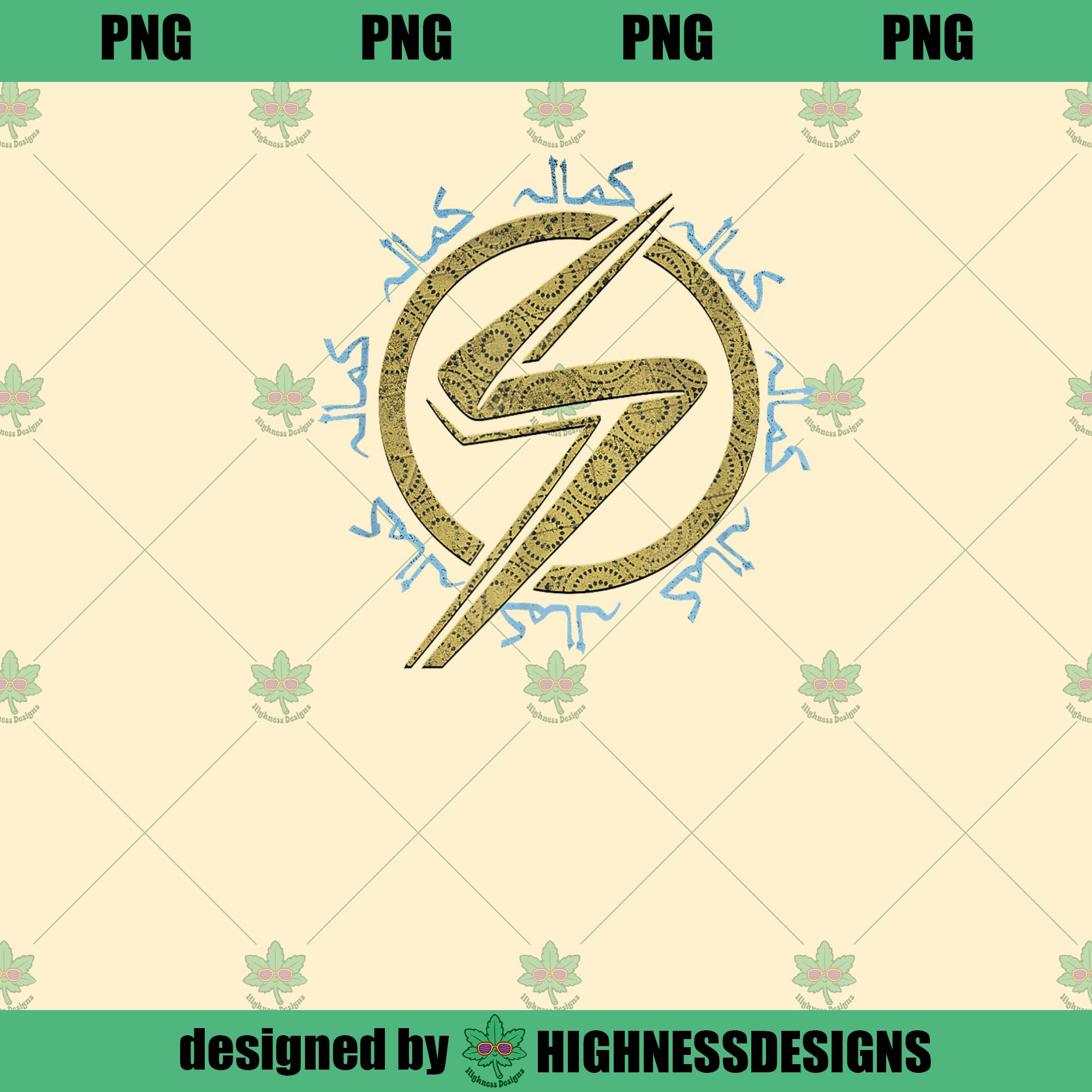 Marvel Ms Marvel Lightning Bolt Kamala Logo PNG Download | Inspire Uplift