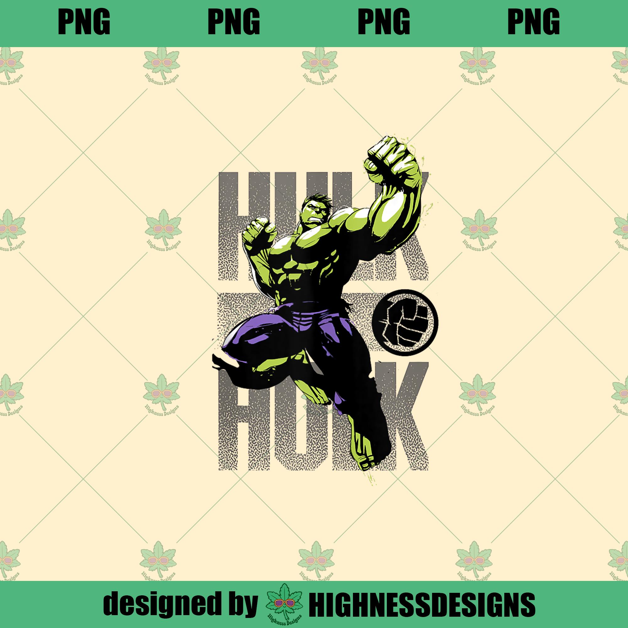 Marvel Hulk Name Stack Fist Logo Portrait PNG Download | Inspire Uplift
