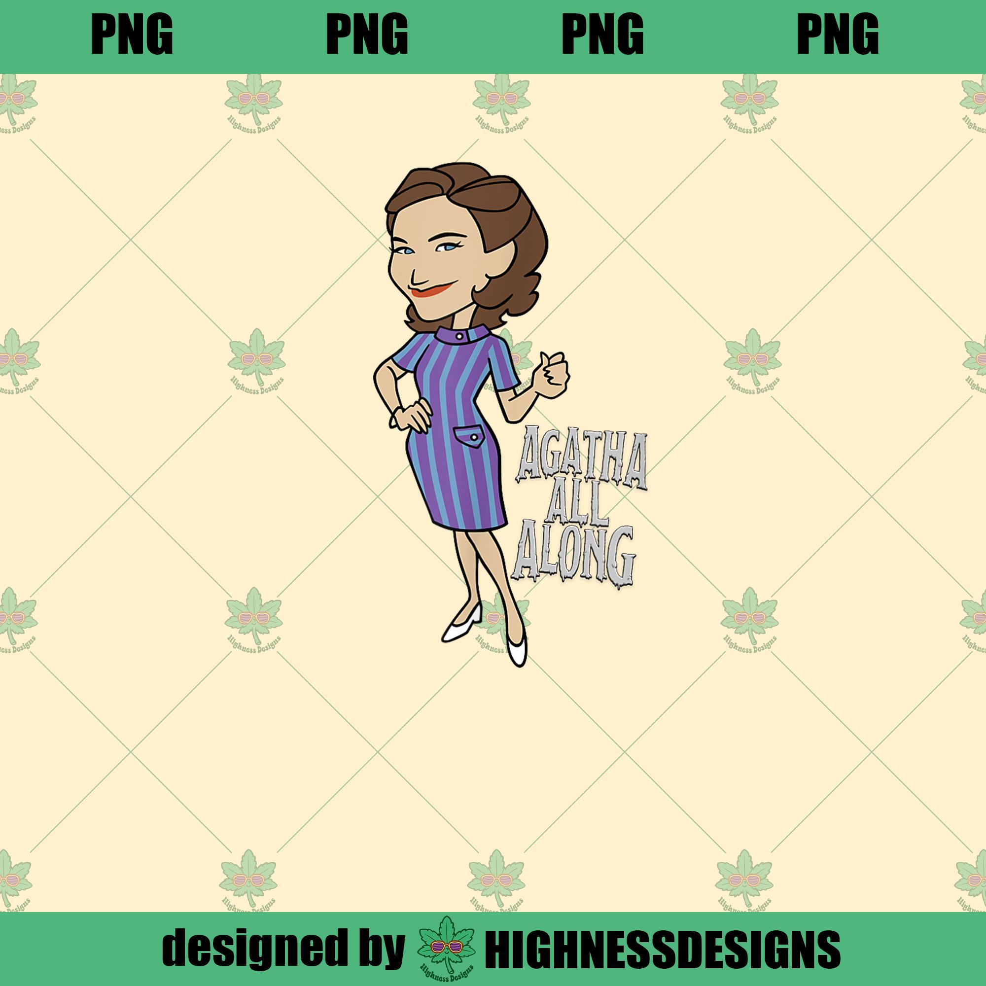 Marvel WandaVision Agatha All Along Retro Portrait PNG Downl | Inspire ...