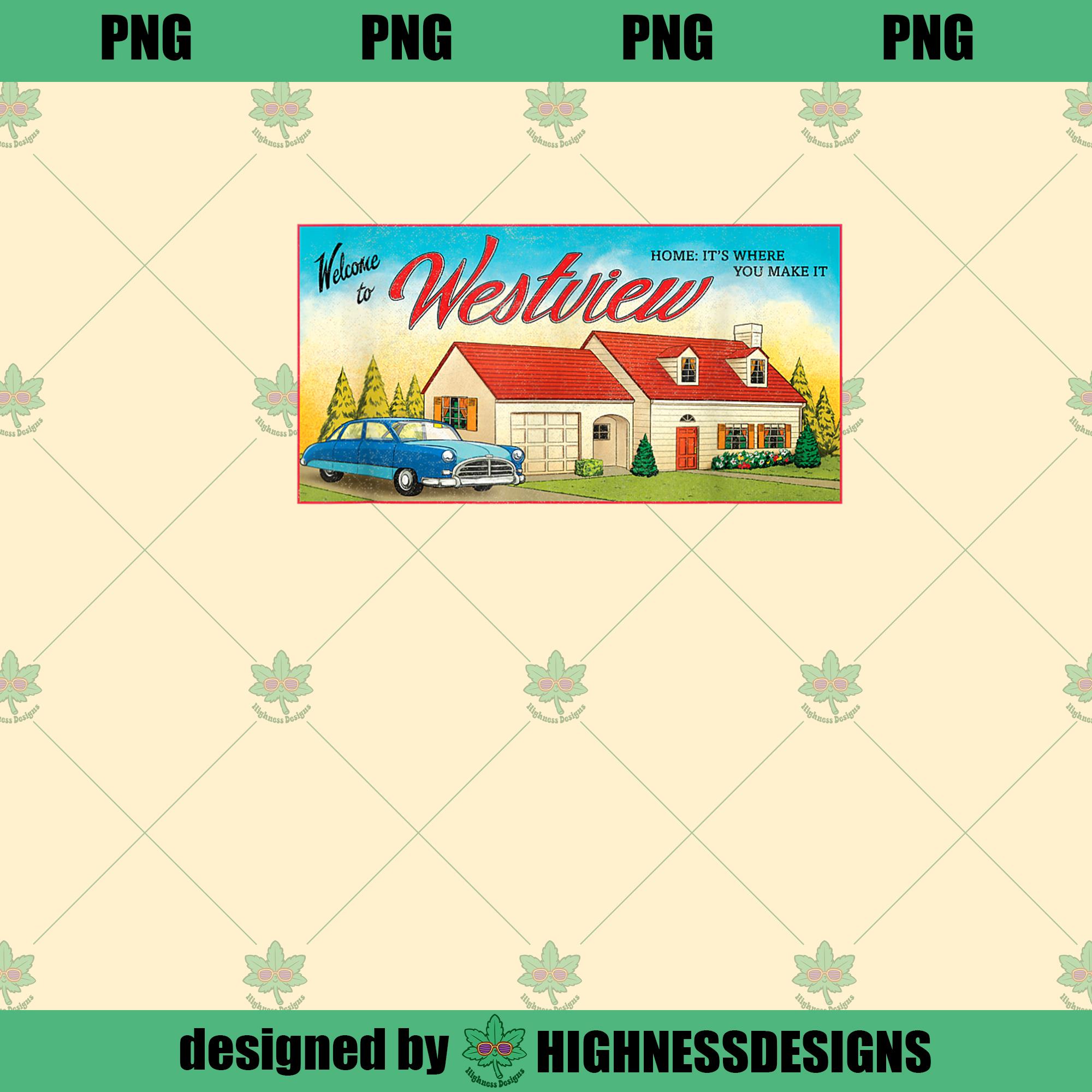 Marvel WandaVision Welcome to Westview Retro PNG Download | Inspire Uplift