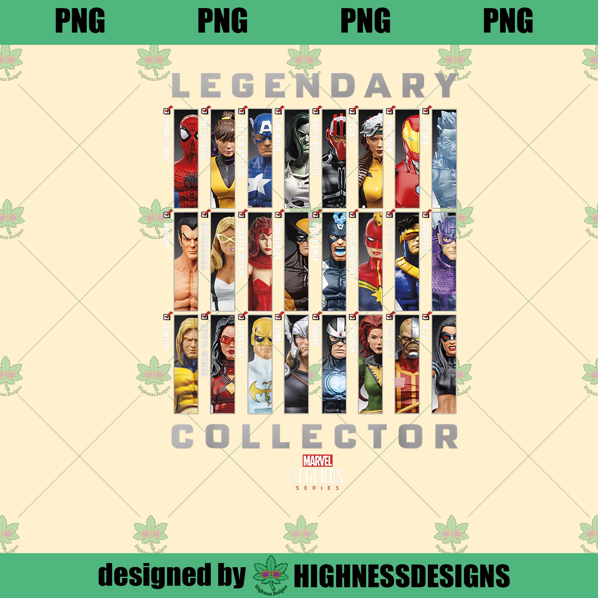 Marvel Legends Series Legendary Collector Checklist PNG Down - Inspire ...
