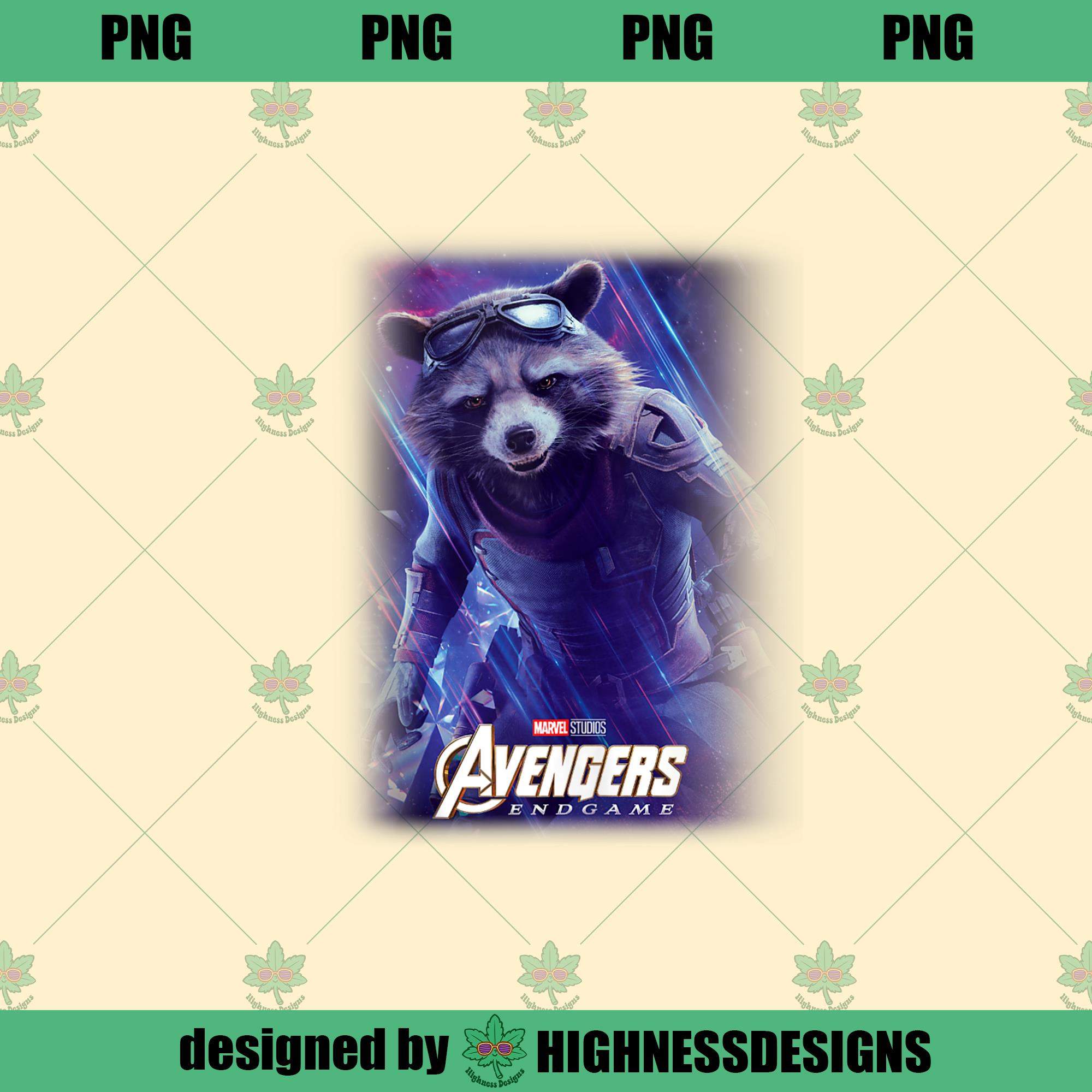 Marvel Avengers Endgame Rocket Raccoon Galactic Space Poster | Inspire ...