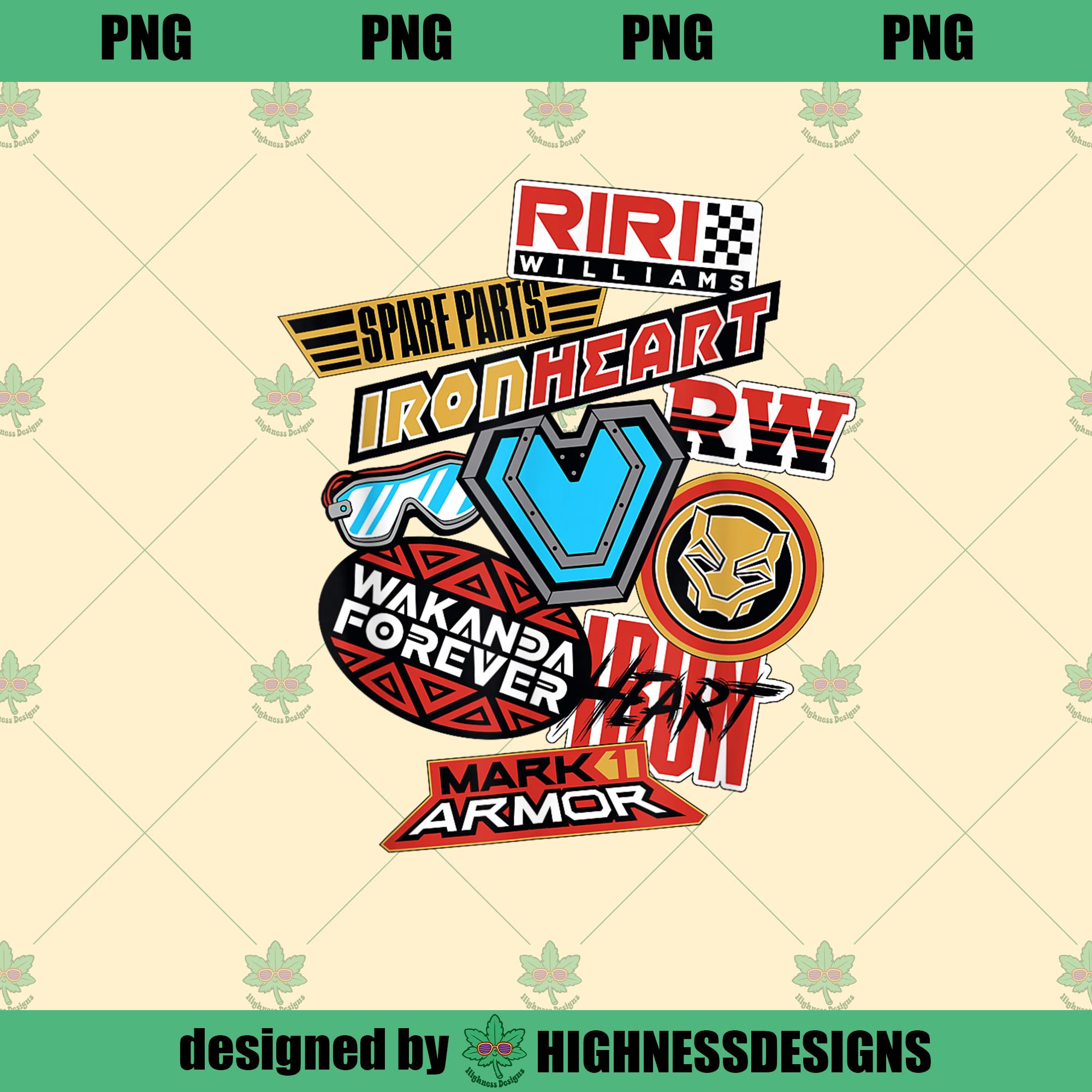 Marvel Black Panther Wakanda Forever Riri Ironheart Sticker | Inspire ...