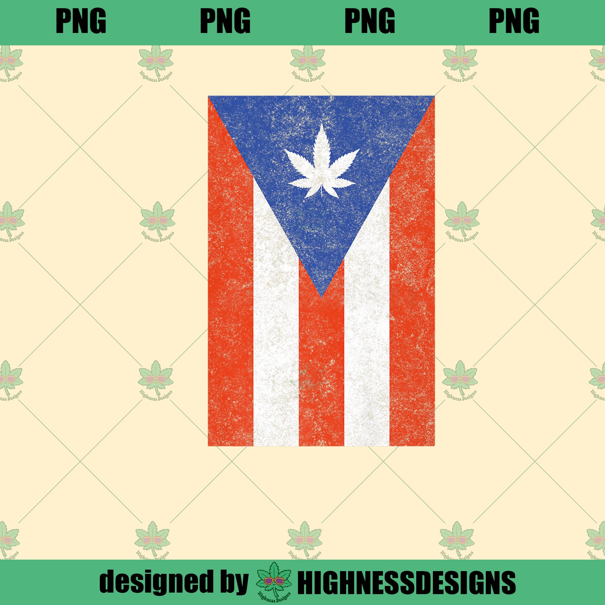 Puerto Rico Rican Weed Big Flag Cannabis Stoner Gift PNG Dow | Inspire ...