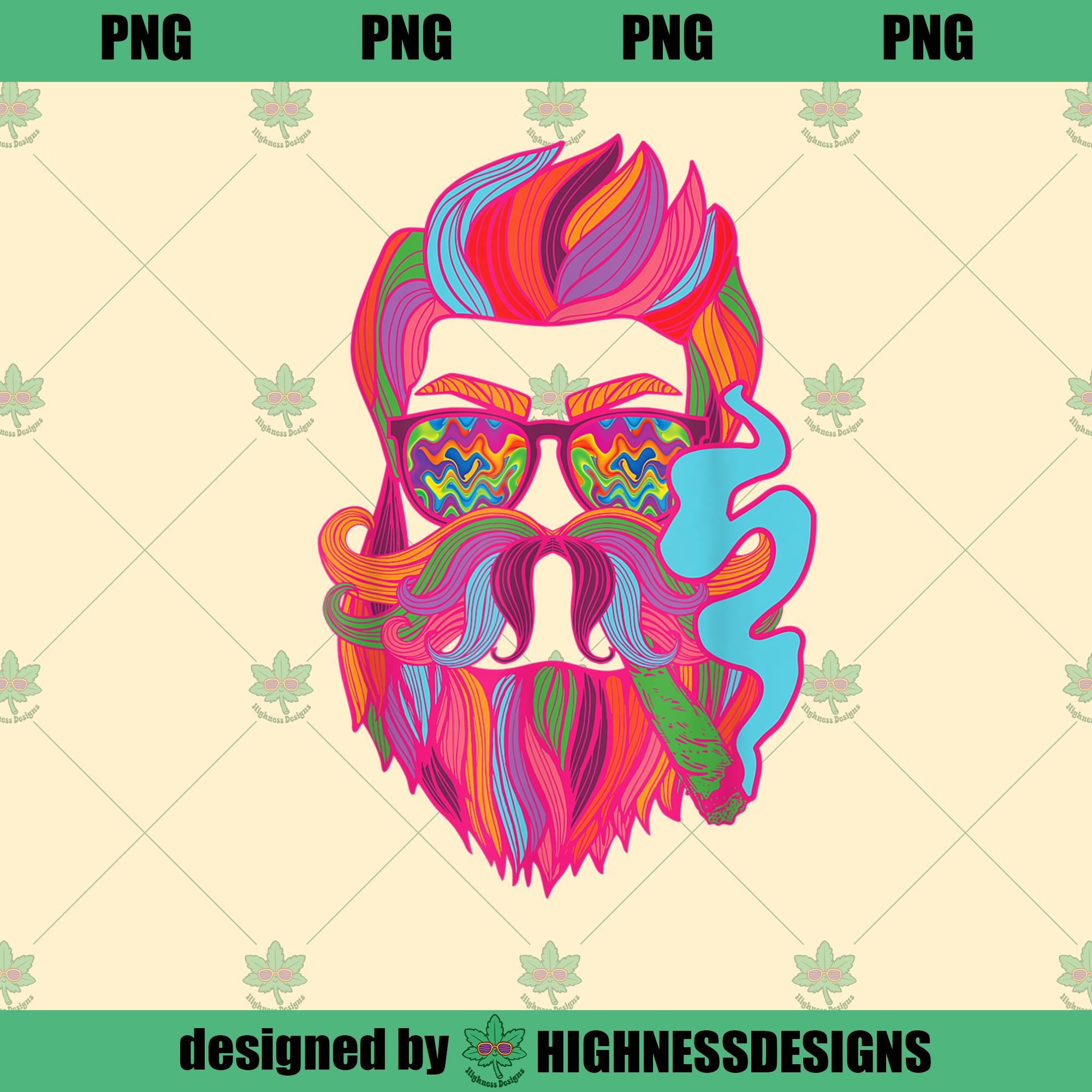 Smoking Beard Sunglasses 420 Weed Cannabis Stoner Gift PNG D - Inspire Uplift