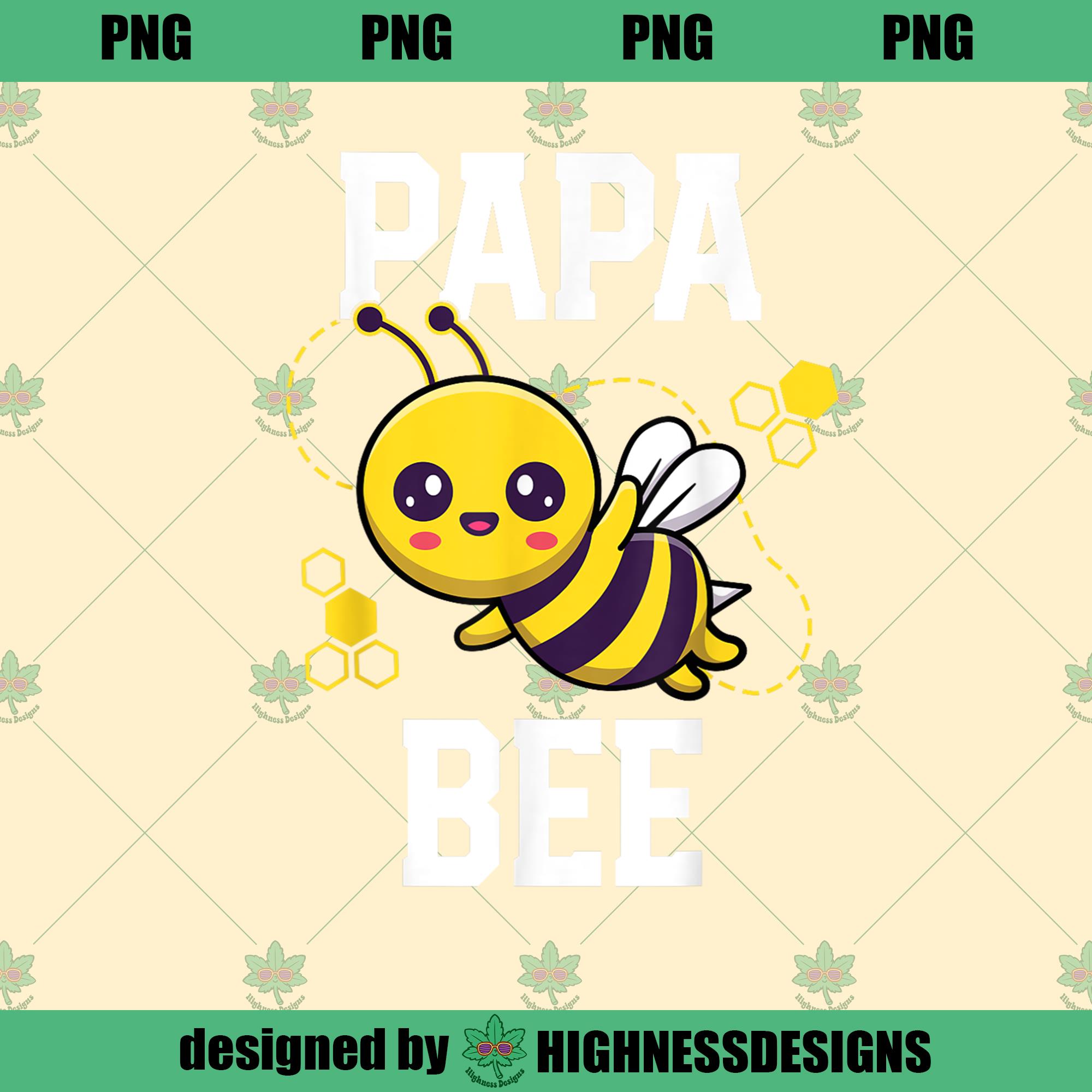 Family Bee Papa Daddy Birthday First Bee Day Outfit PNG Down - Inspire ...