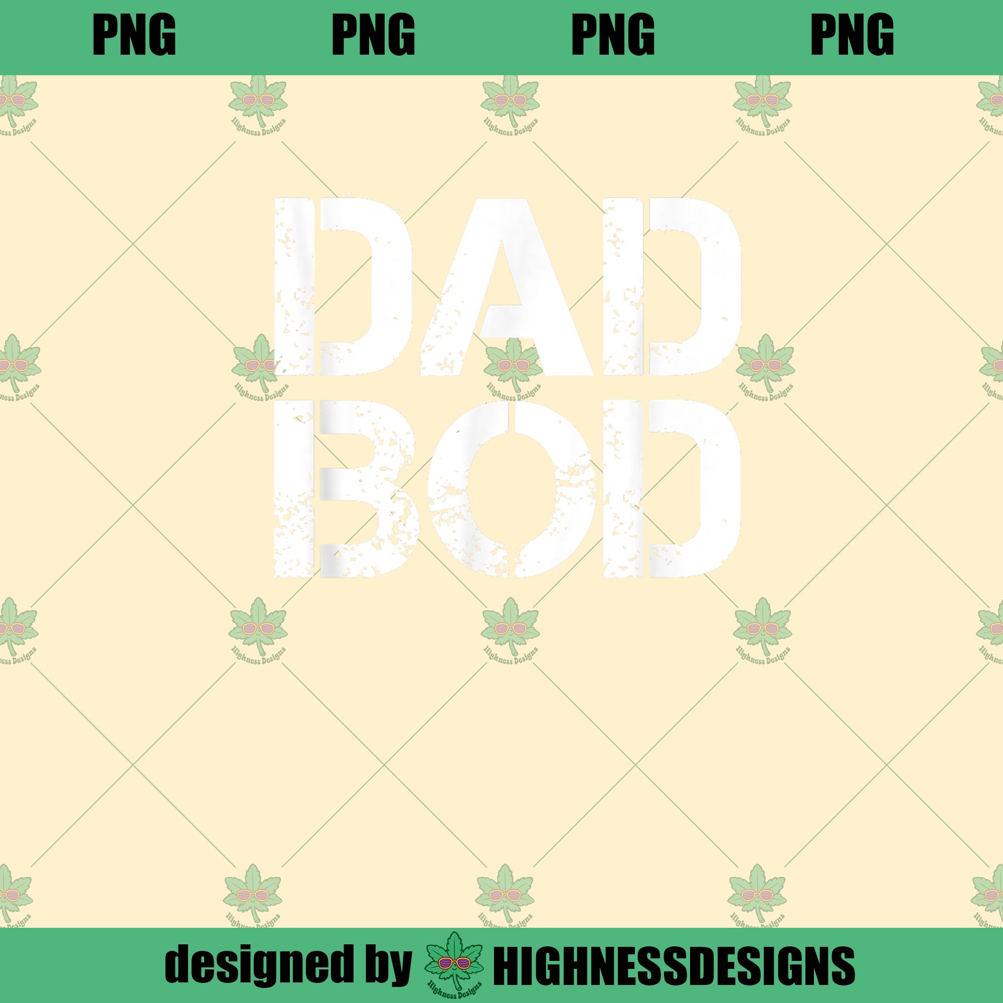 Dad Bod Rough Strong 90s White Stencil Text PNG Download - Inspire Uplift