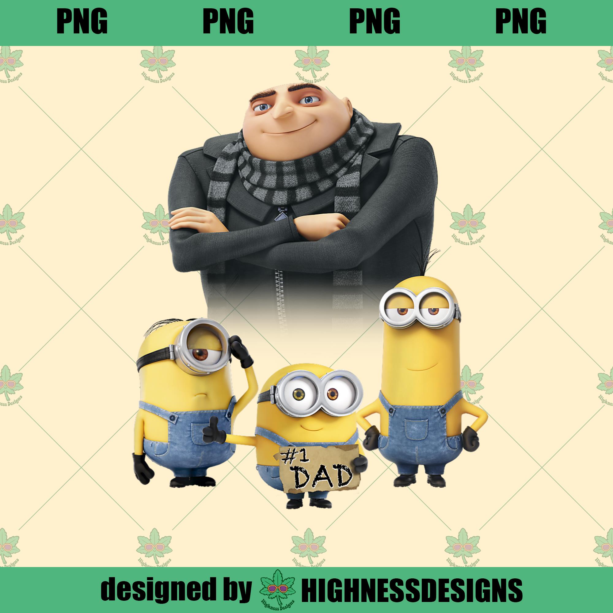 Despicable Me Minions Fathers Day 1 Dad Cardboard Sign PNG D - Inspire ...