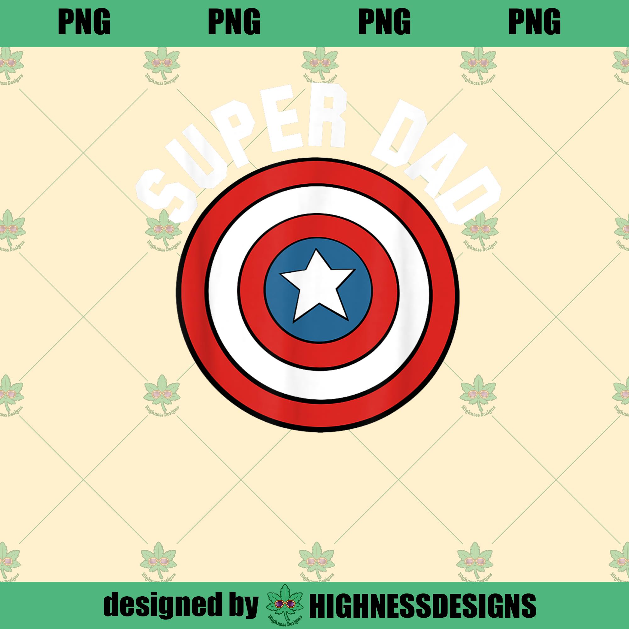 Marvel Fathers Day Super Dad Captain America Shield PNG Down | Inspire ...