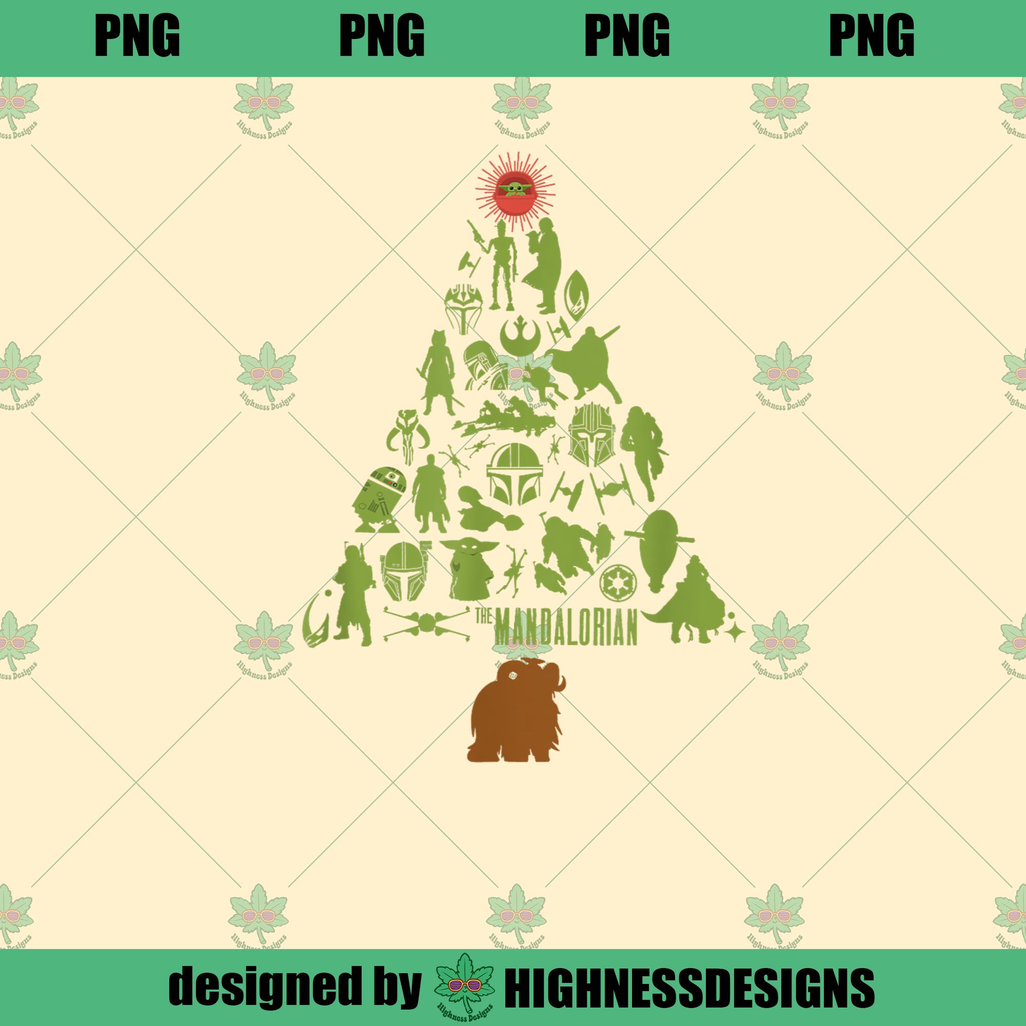 Star Wars The Mandalorian Holiday Christmas Tree PNG Downloa | Inspire ...