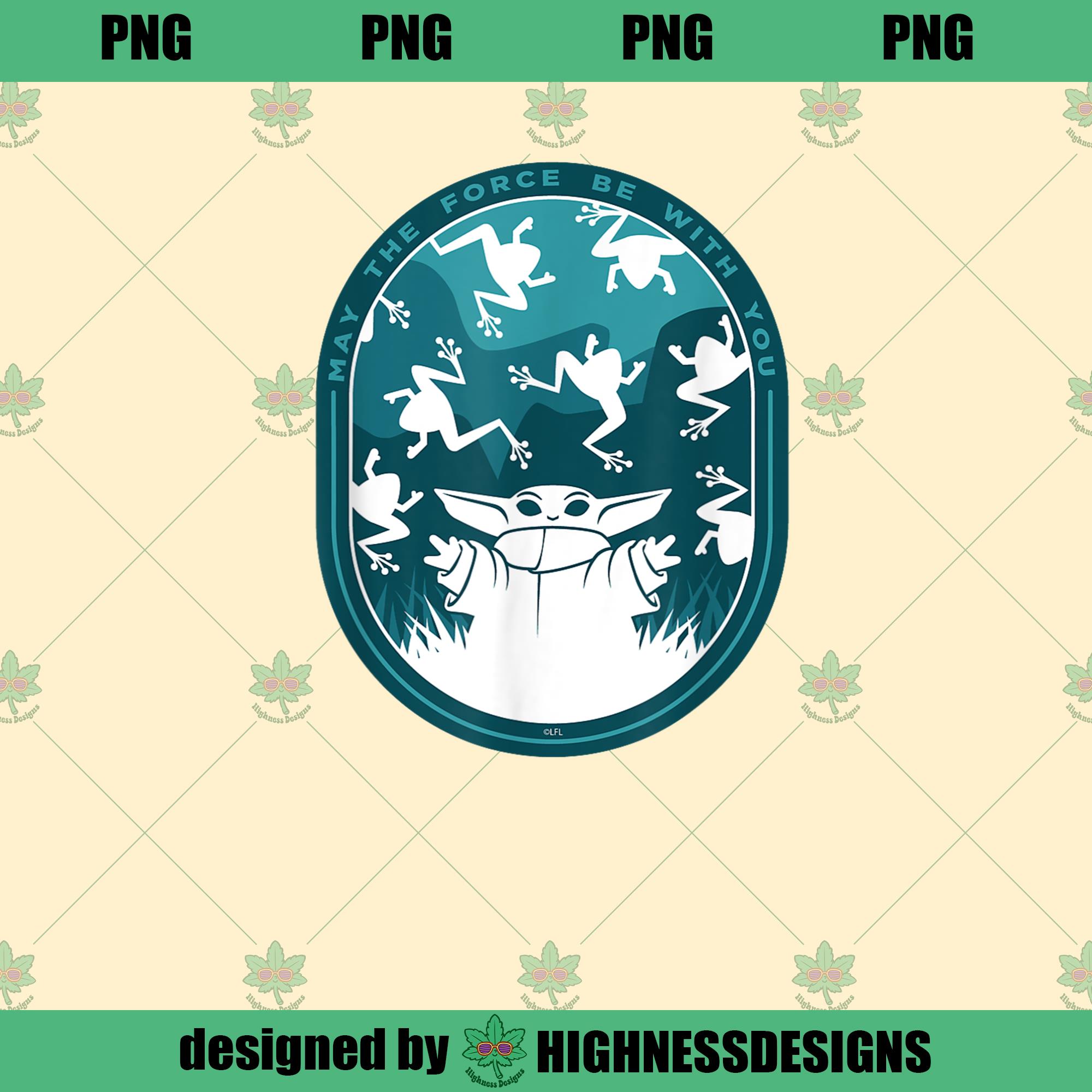 Star Wars The Mandalorian Grogu Frogs May the Force PNG Down | Inspire ...