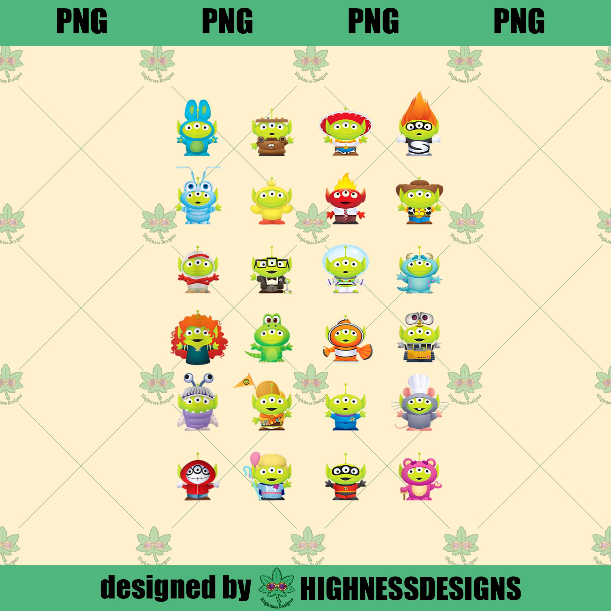Pixar Toy Story Aliens as Pixar Characters PNG Download | Inspire Uplift