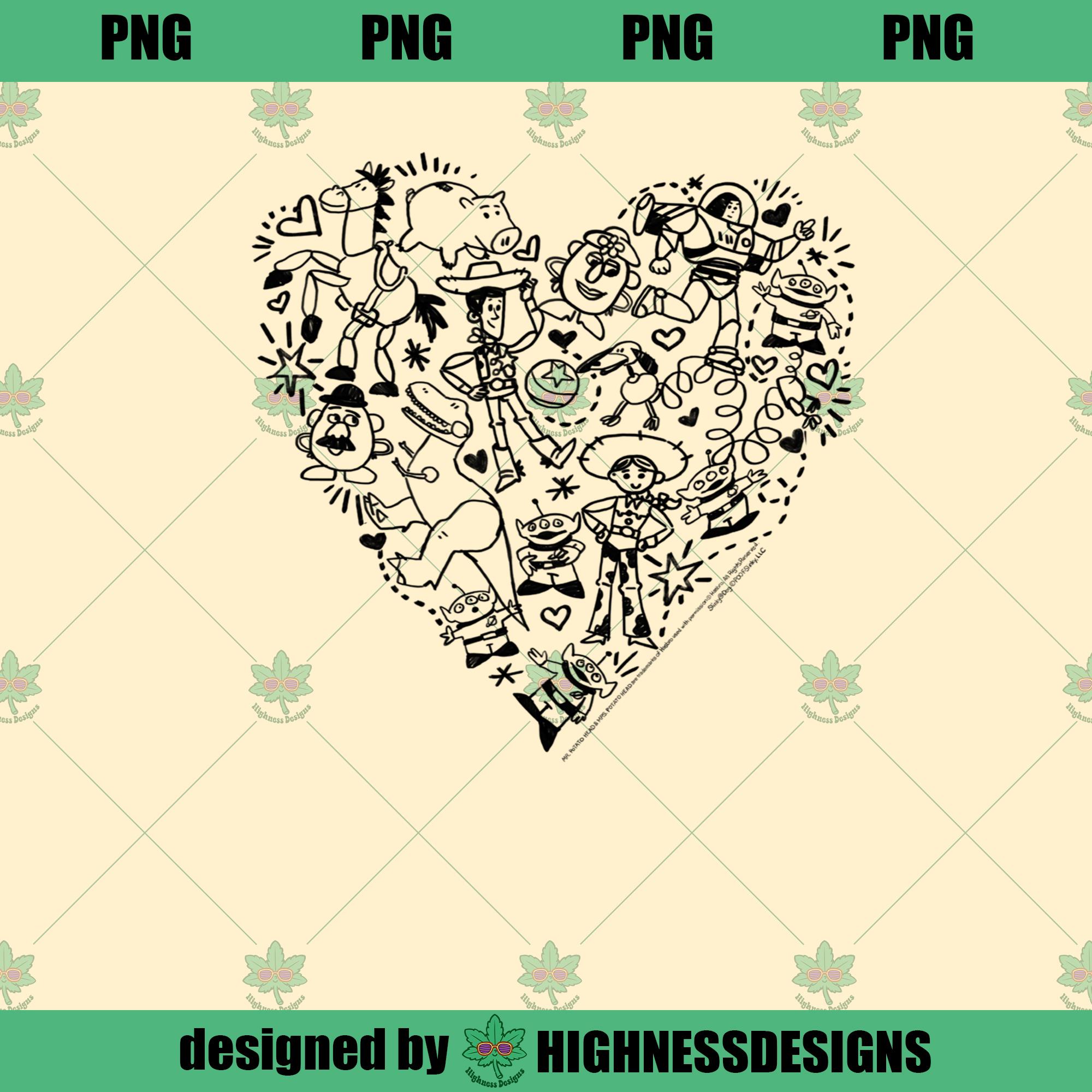 Disney Pixar Toy Story Characters Heart Fill PNG Download | Inspire Uplift