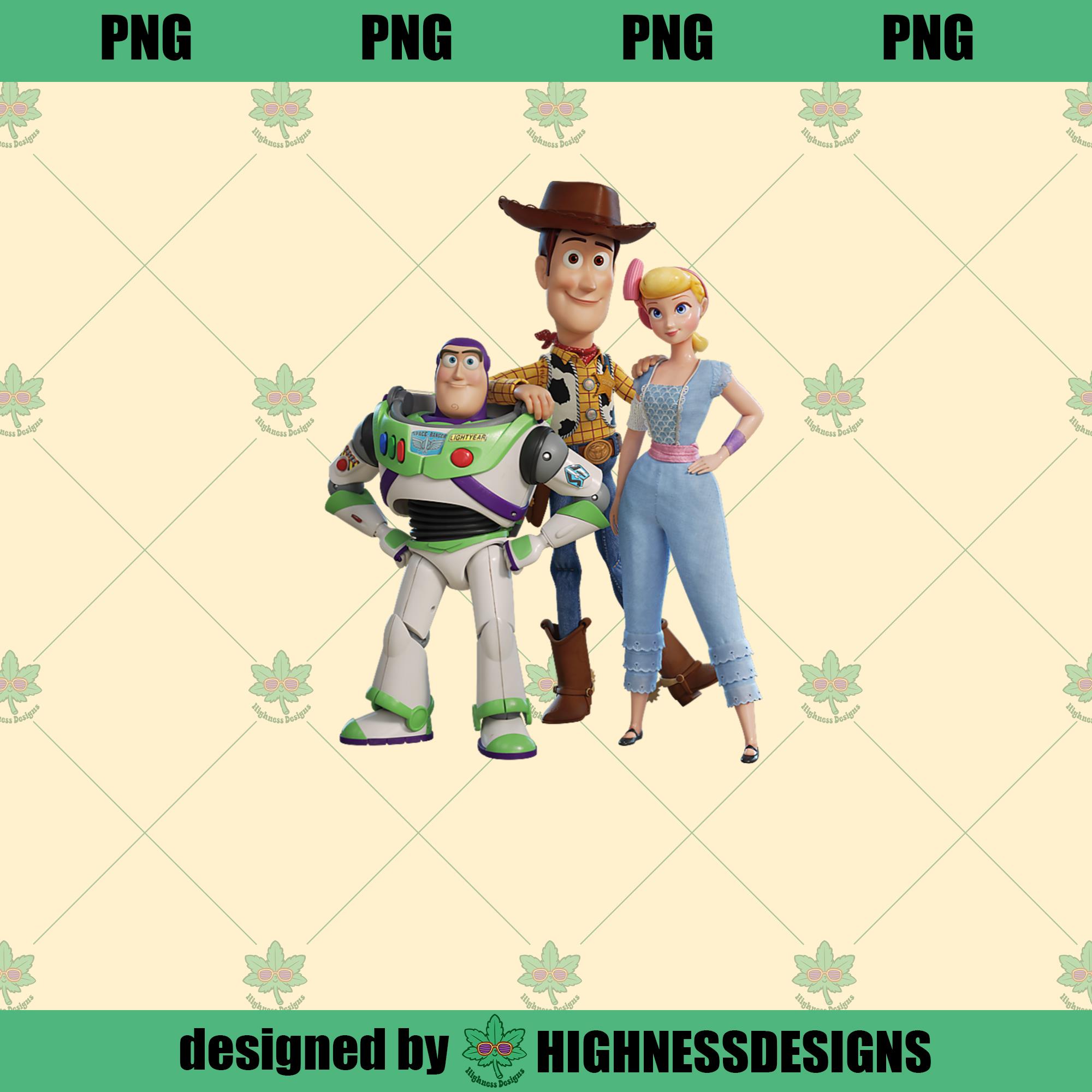 Disney Pixar Toy Story 4 Woody Buzz Bo Peep PNG Download | Inspire Uplift