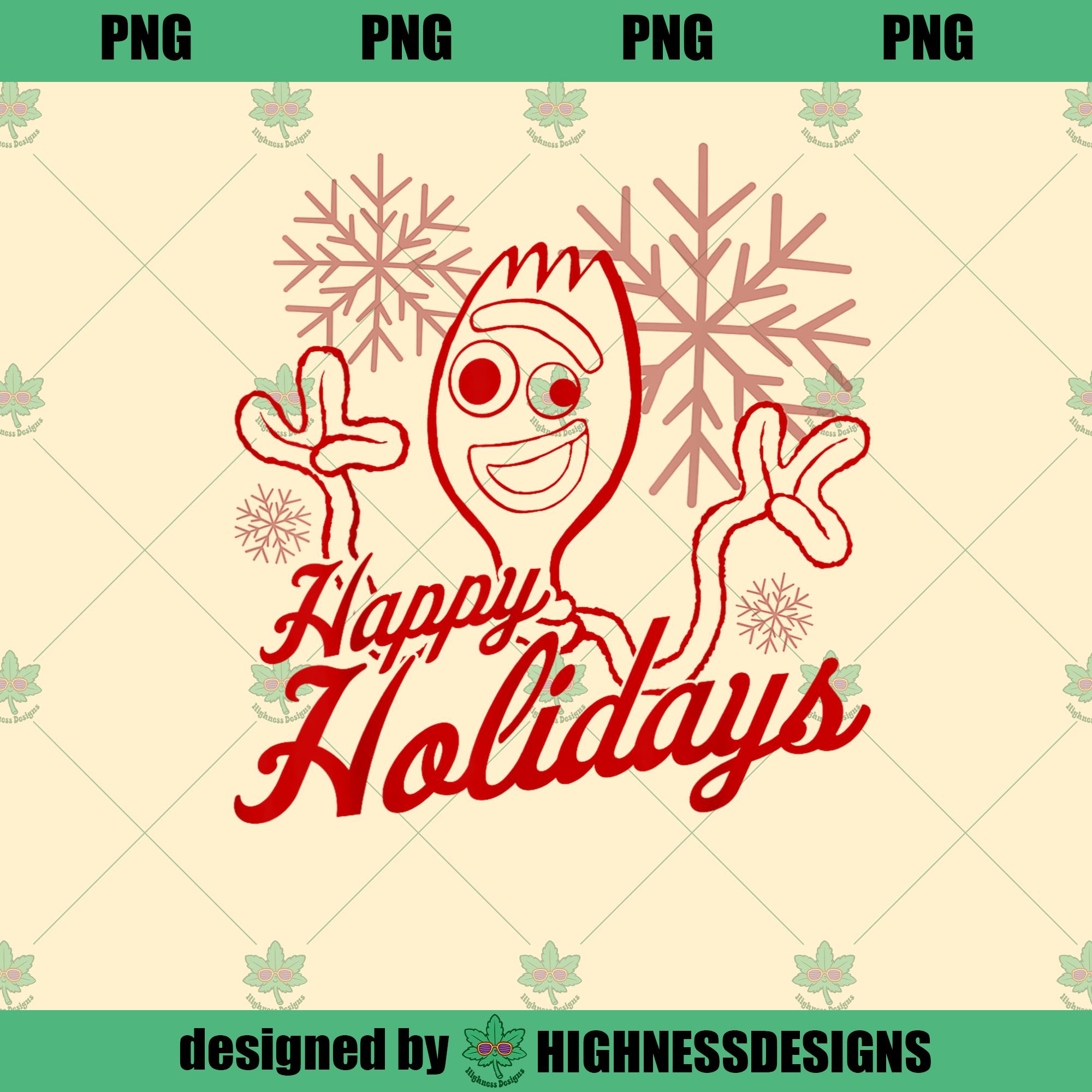 Disney Pixar Toy Story Christmas Forky Happy Holidays PNG Do | Inspire ...