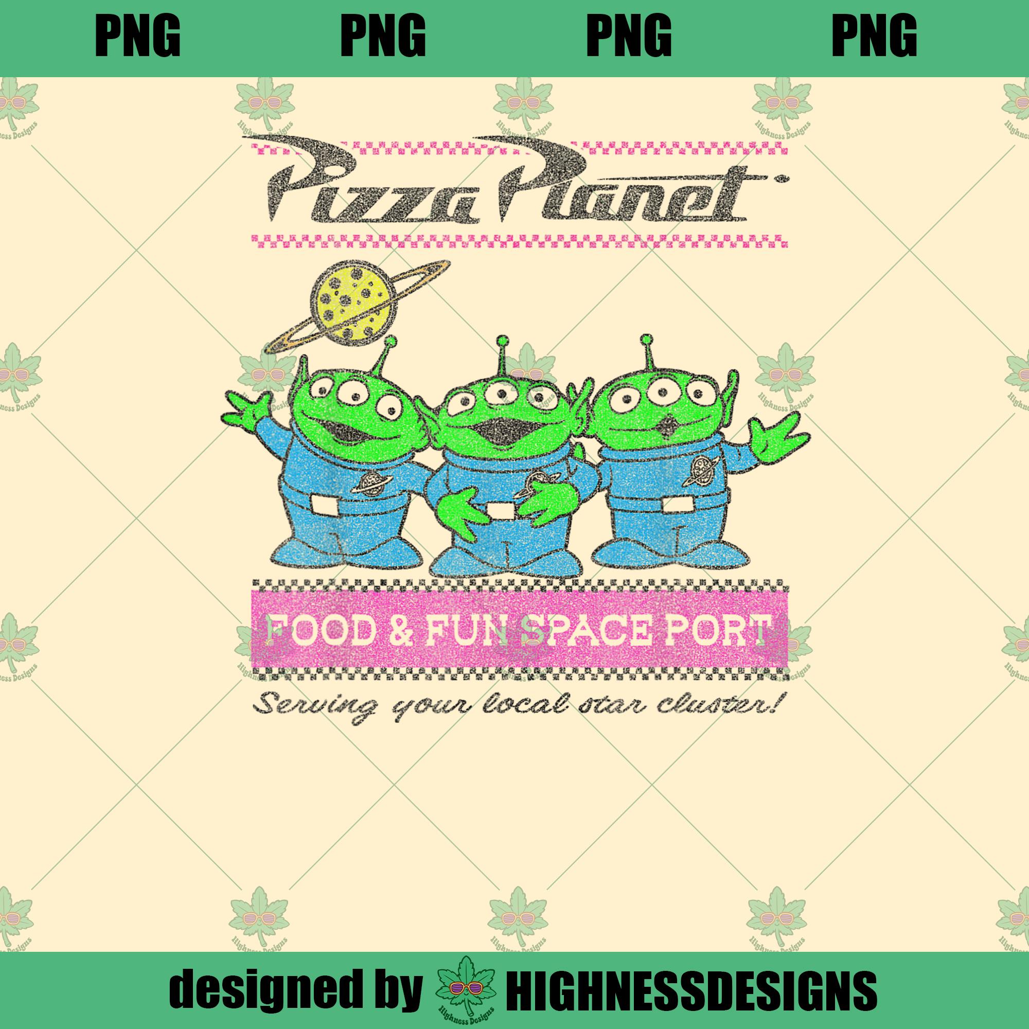 Disney Pixar Toy Story Aliens Pizza Planet Pastel Logo PNG D - Inspire ...