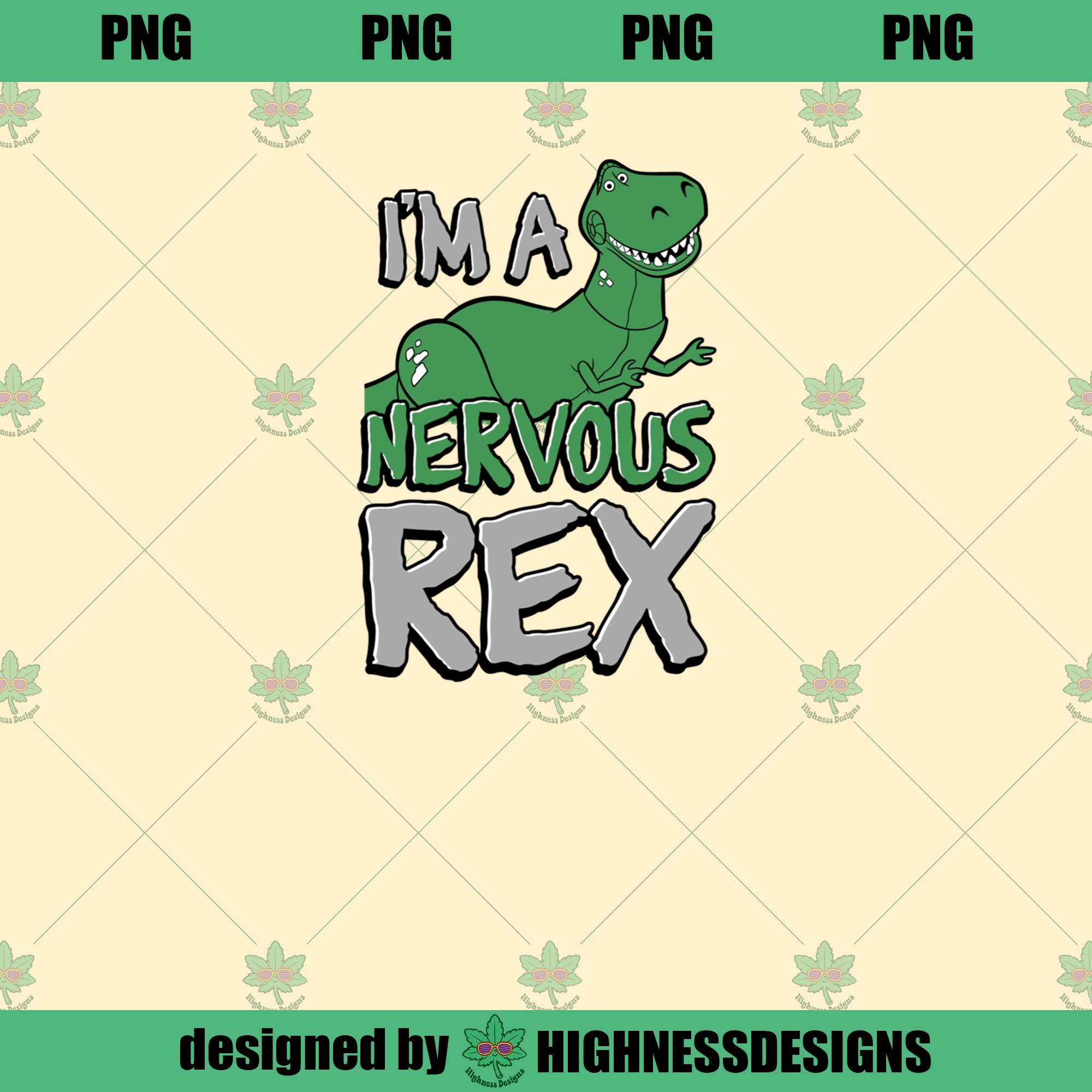 Disney Pixar Toy Story Nervous Rex Graphic PNG Download | Inspire Uplift