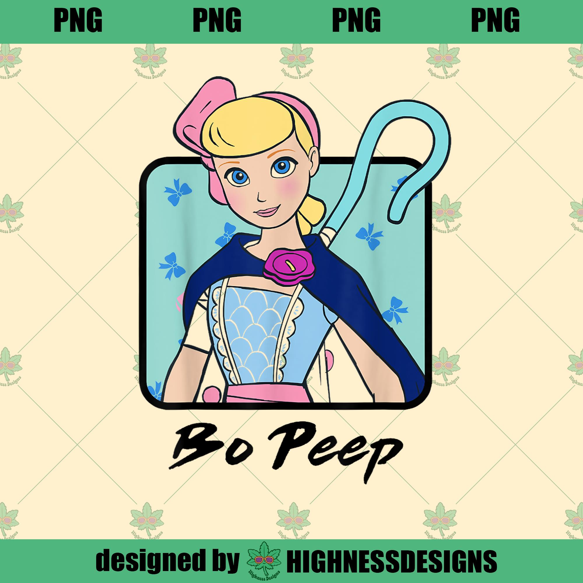 Disney Pixar Toy Story 4 Bo Peep Colorful Bust Portrait PNG | Inspire ...