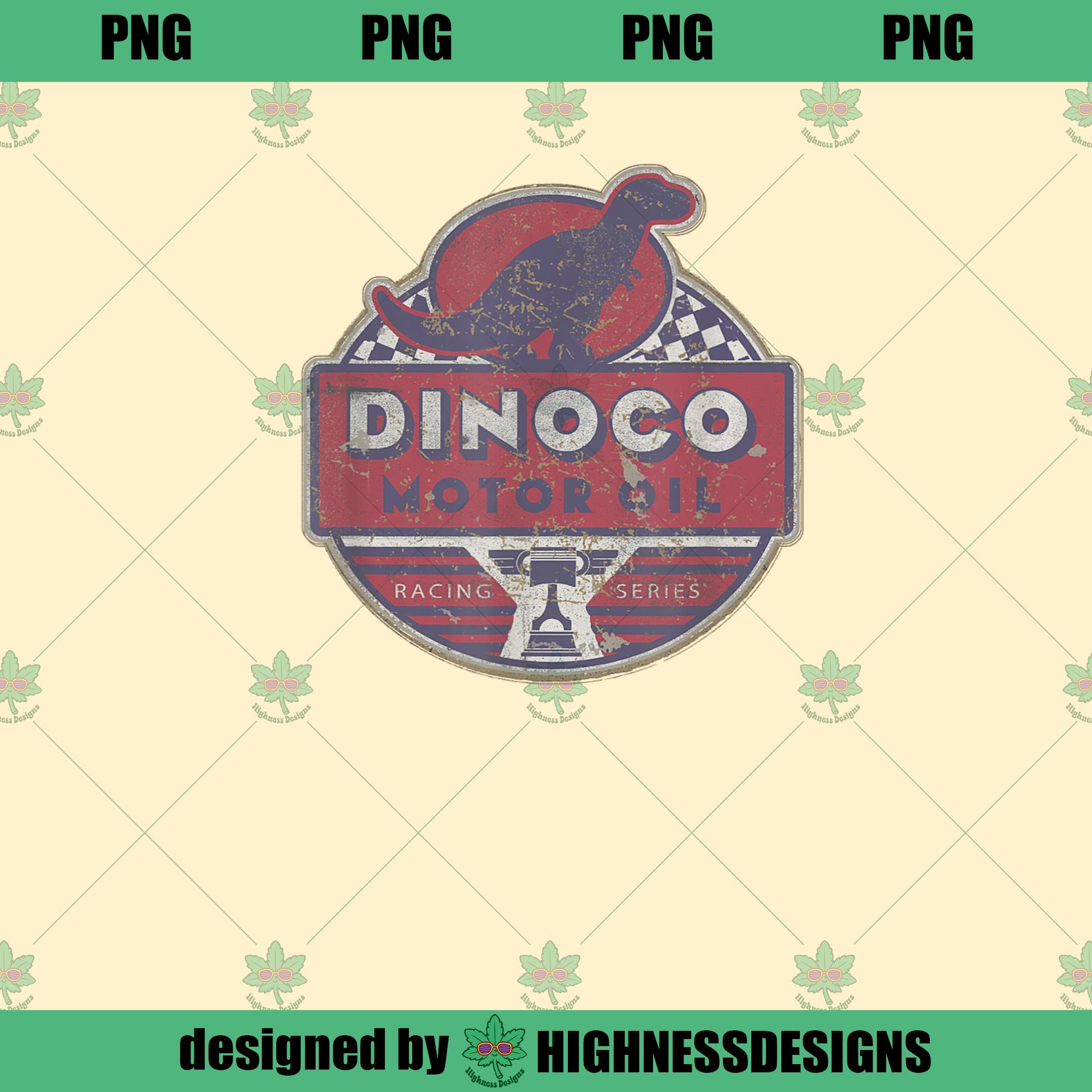 Disney Pixar Cars Dinoco Motor Oil Faded Sign PNG Download | Inspire Uplift