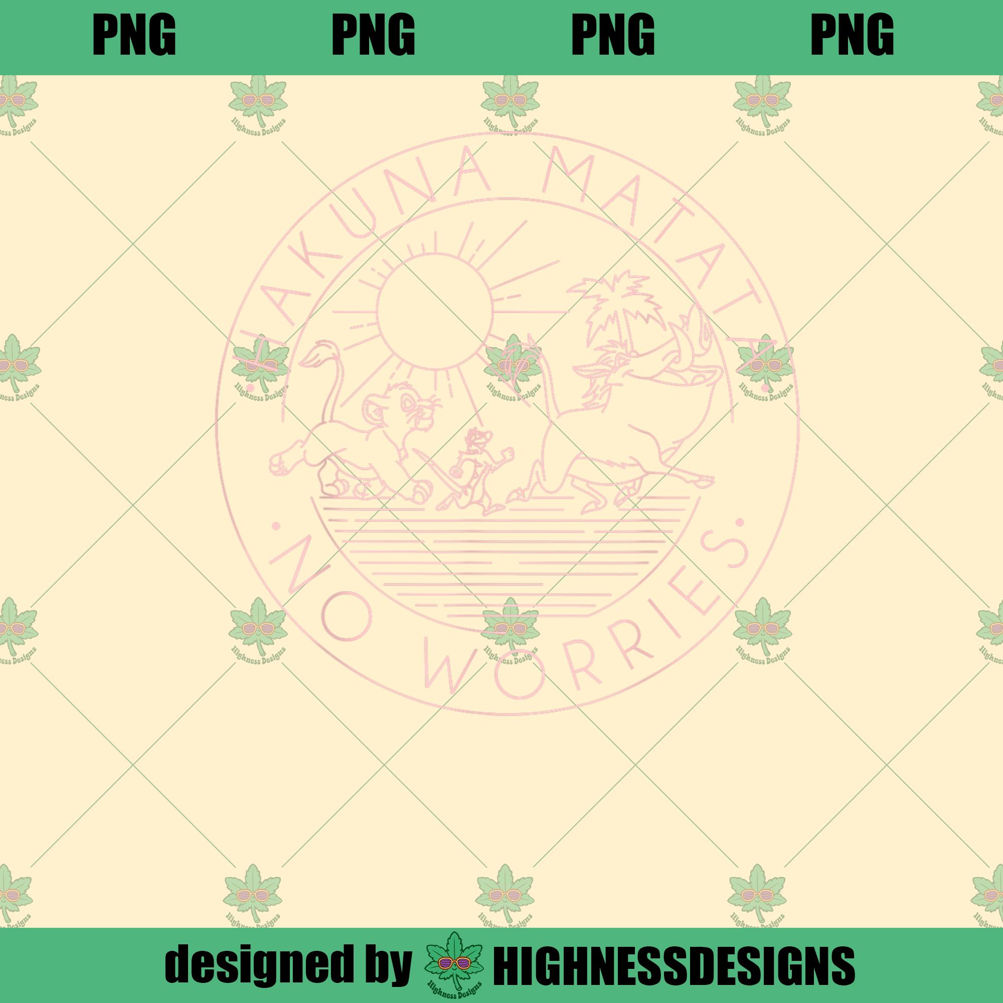 Disney The Lion King Hakuna Matata No Worries Outline Logo P - Inspire ...