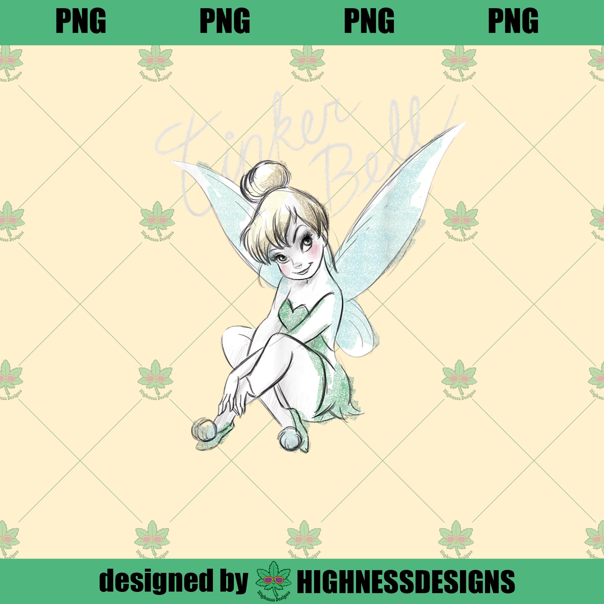 Disney Tinker Bell Sitting PNG Download | Inspire Uplift