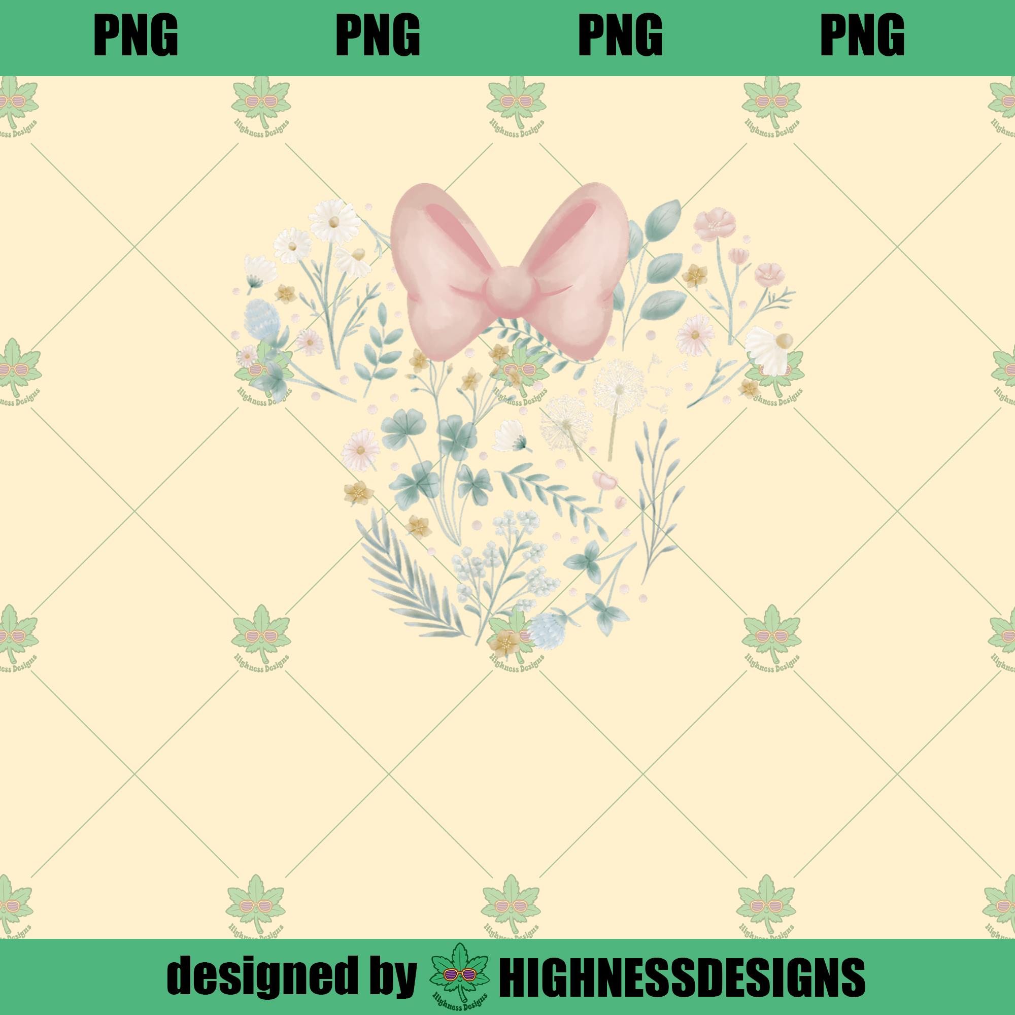 Disney Minnie Mouse Icon Spring Flowers PNG Download | Inspire Uplift