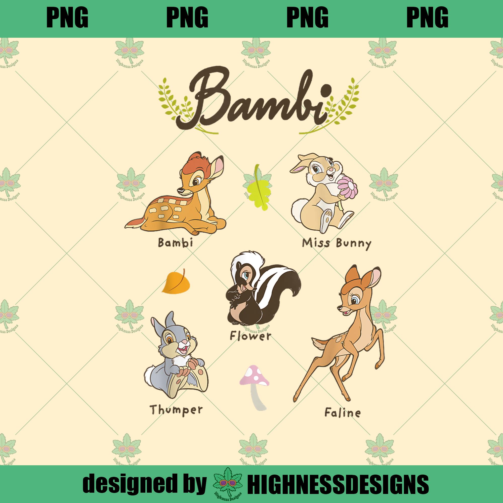 Disney Bambi Vintage Movie Characters Textbook Display PNG D - Inspire ...