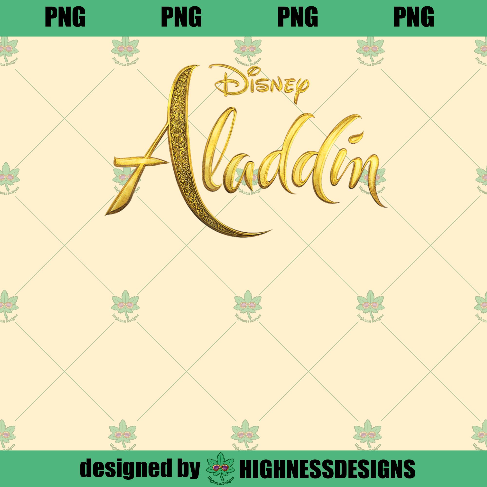 Disney Aladdin Live Action Gold Text Movie Logo PNG Download - Inspire ...
