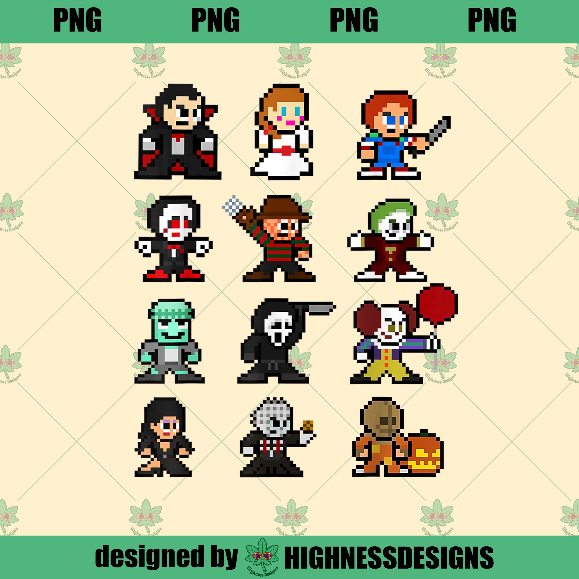 8 Bit Characters Grid