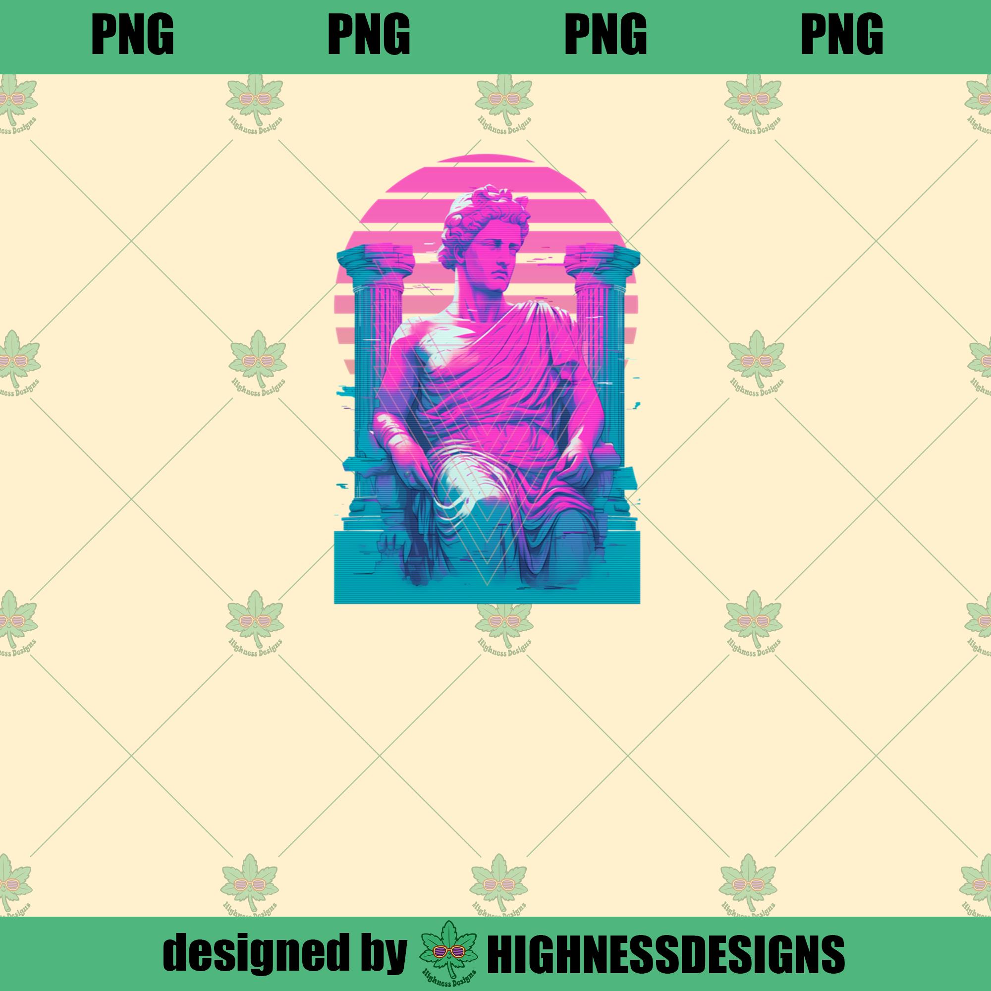 Synthwave Vaporwave Aesthetic Greek God Retrowave Graphic Hi - Inspire ...