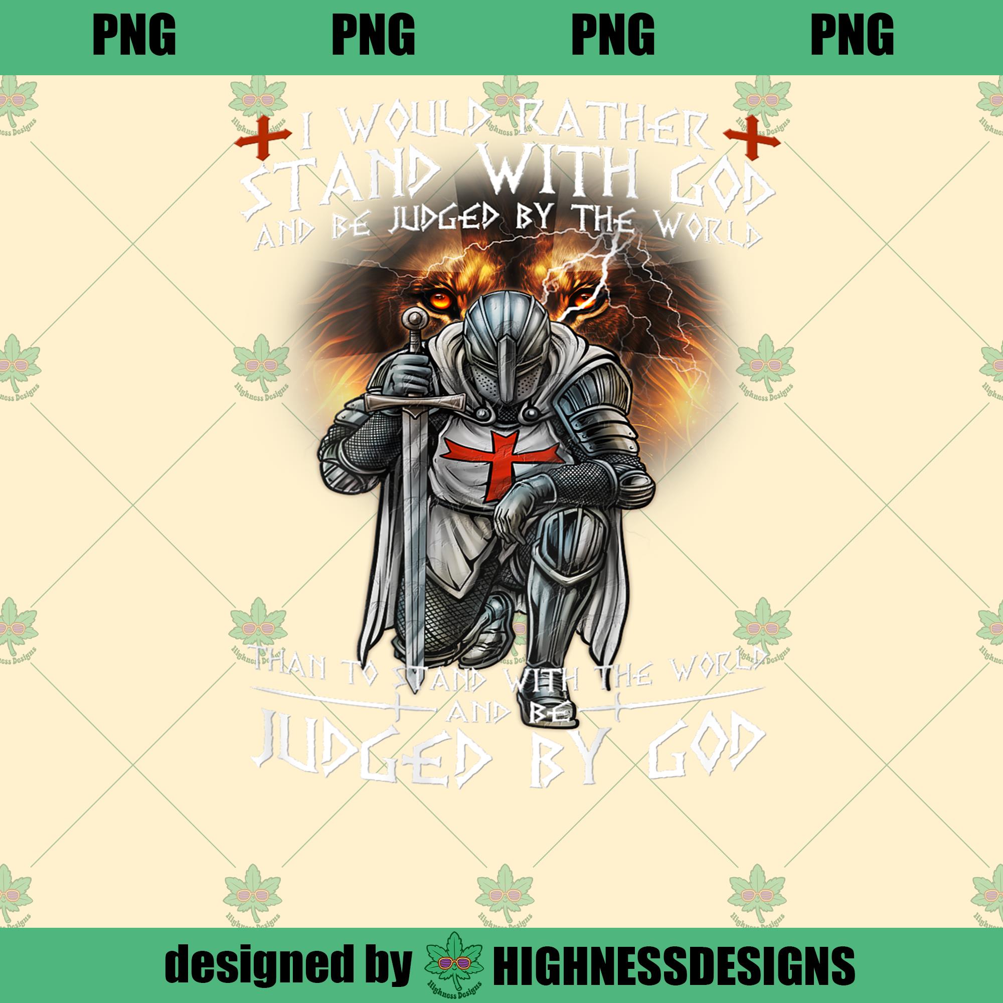 Kneeling Knight Templar Stand With God Religious BACKPRINTHi - Inspire ...