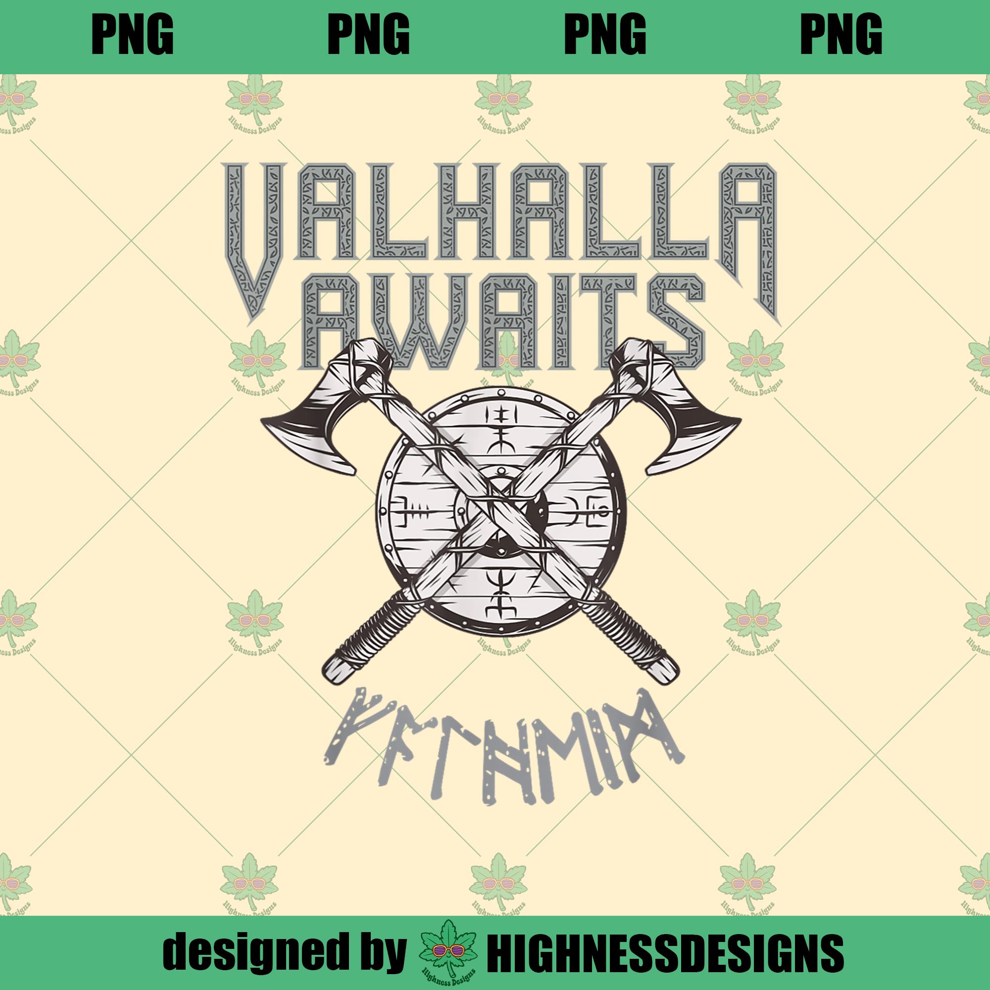 Valhalla Awaits Valheim Runic Writing Gamer Highness Design | Inspire ...
