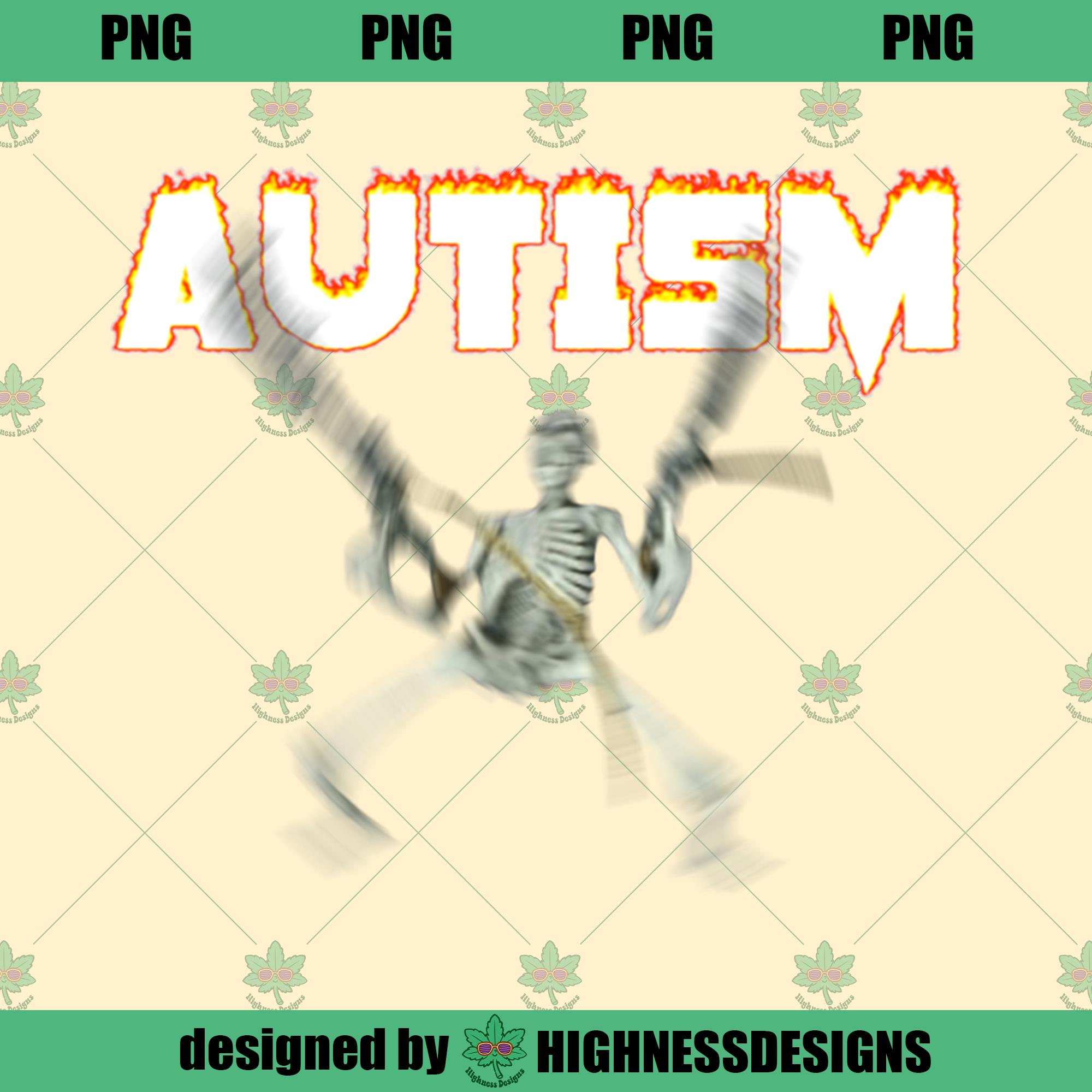 Autism Skeleton Meme Highness Design PNG Download | Inspire Uplift