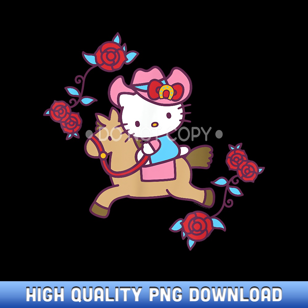 Hello Kitty Derby Horseback Riding - PNG Sublimation Masterp | Inspire ...