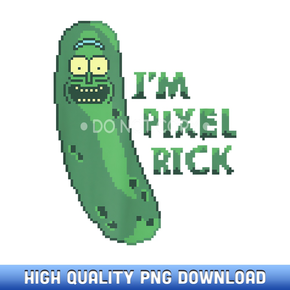 Rick and Morty Pixel Pickle Rick - Luxury Sublimation PNG Co - Inspire ...