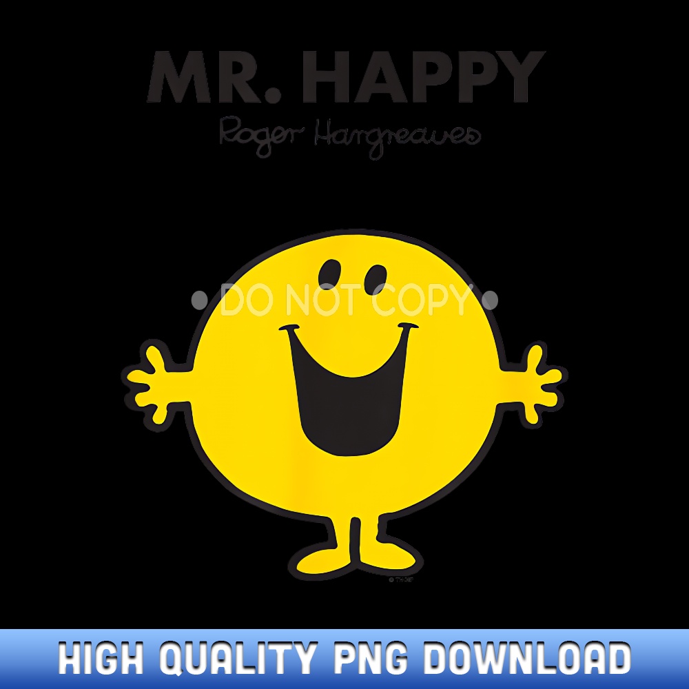 Mr. Men Mr. Happy - High-Definition PNG Sublimation Designs | Inspire ...