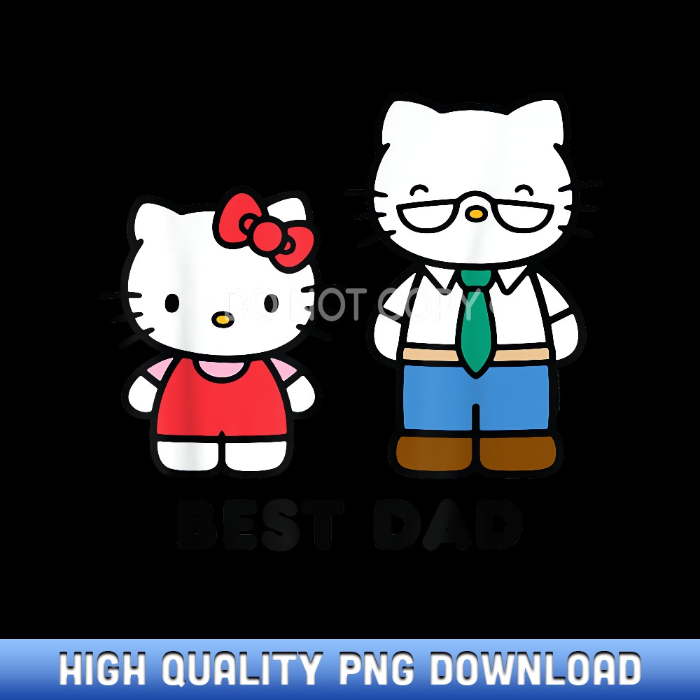 Hello Kitty Best Dad Fathers Day - Customizable Sublimation | Inspire ...