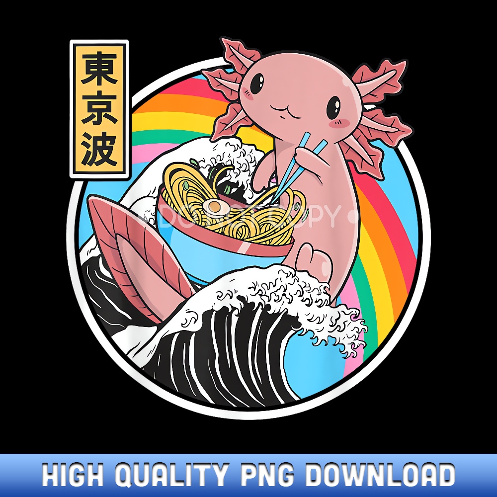 Anime Axolotl Waifu Who Love Anime Ramen And Sketching Japan | Inspire ...