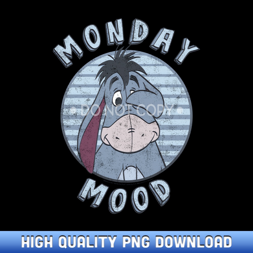 Disney Winnie The Pooh Eeyore Monday Mood Vintage Circle - I | Inspire ...