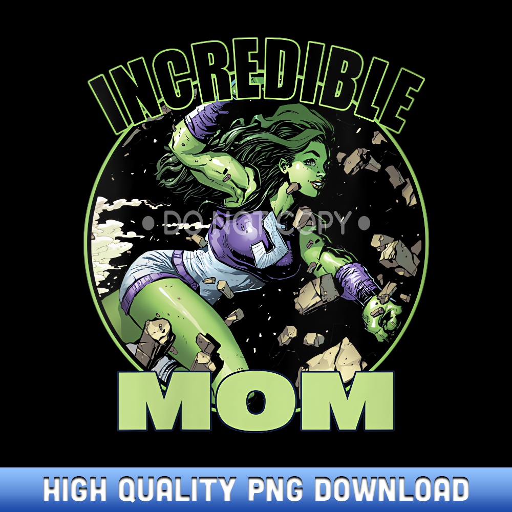 Womens Marvel She-Hulk Mother's Day Incredible Mom Chest Por | Inspire ...