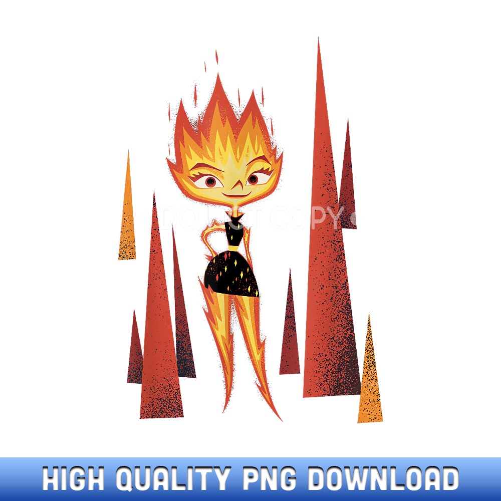 Disney Pixar Elemental Minimalistic Fire Ember Portrait - Be | Inspire ...