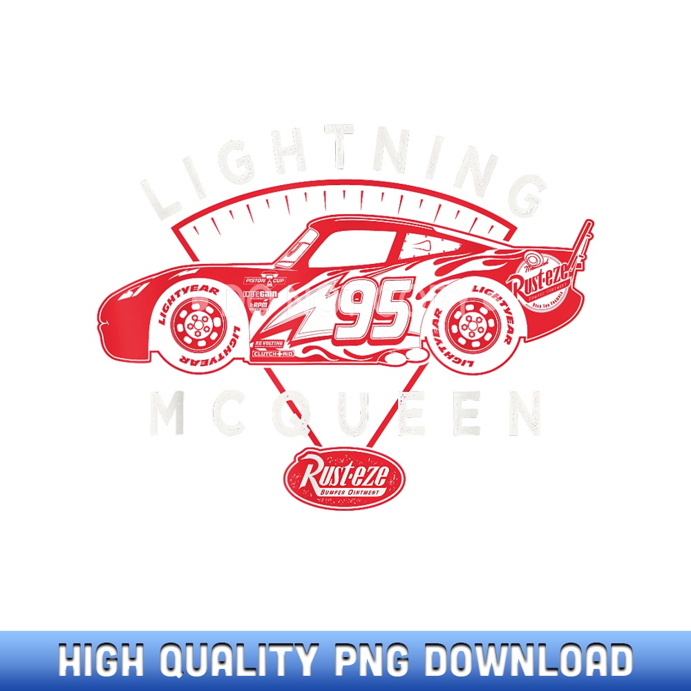 Disney and Pixar's Cars Lightning McQueen Rust-Eze Logo - Ha | Inspire ...