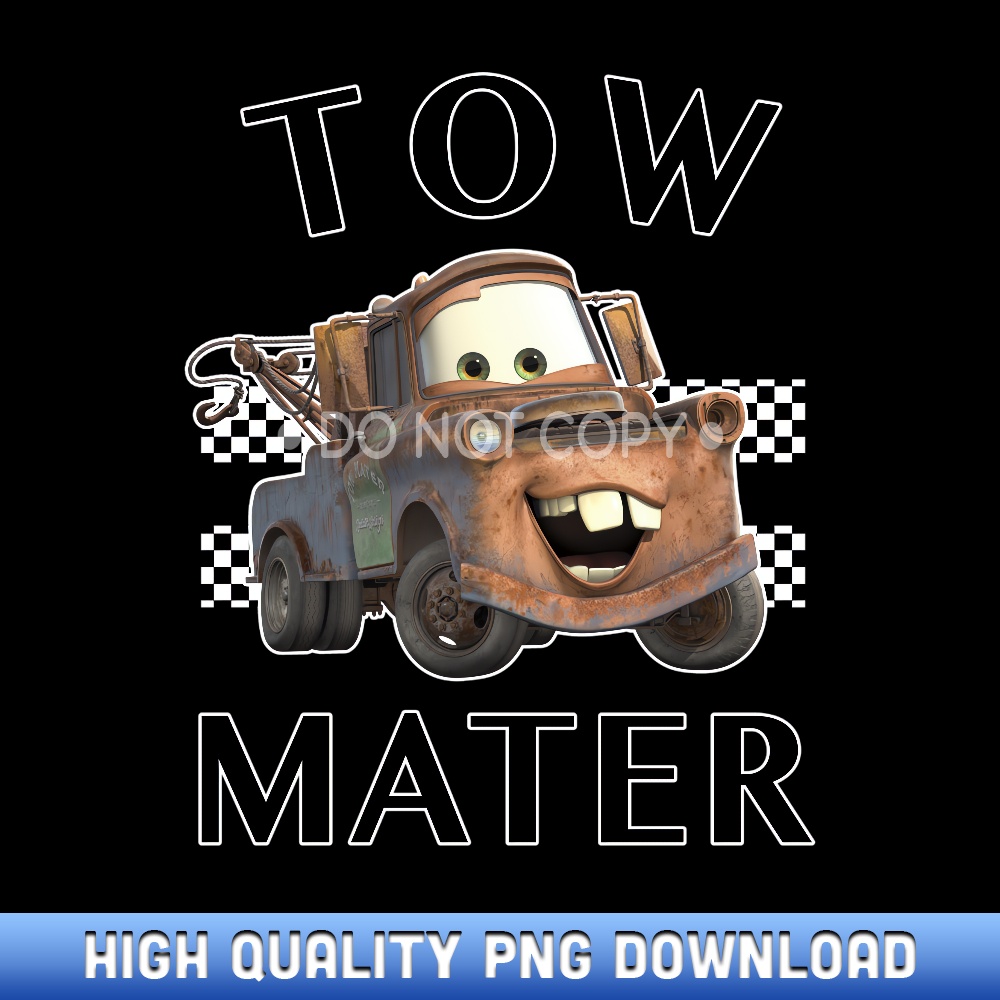 Disney Pixar Cars Tow Mater Finish Graphic - PNG Sublimation | Inspire ...