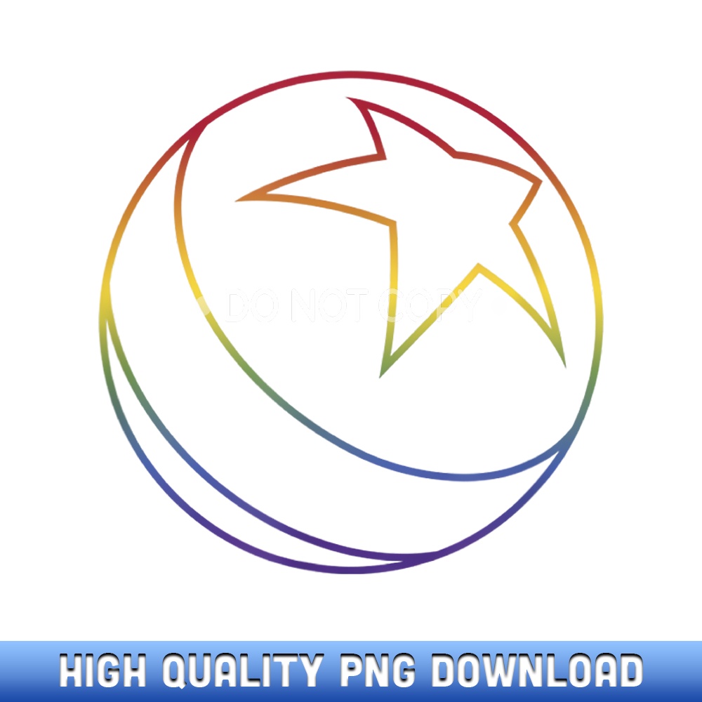 Disney Pixar Rainbow Outline Big Pixar Star Ball - Artisanal - Inspire ...