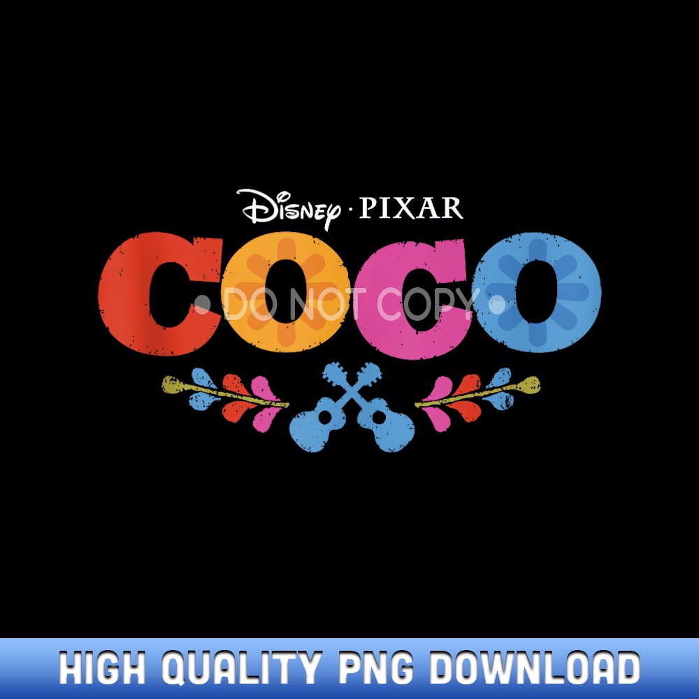 Disney Pixar Coco Movie Logo Colorful - Instant Access Subli | Inspire ...